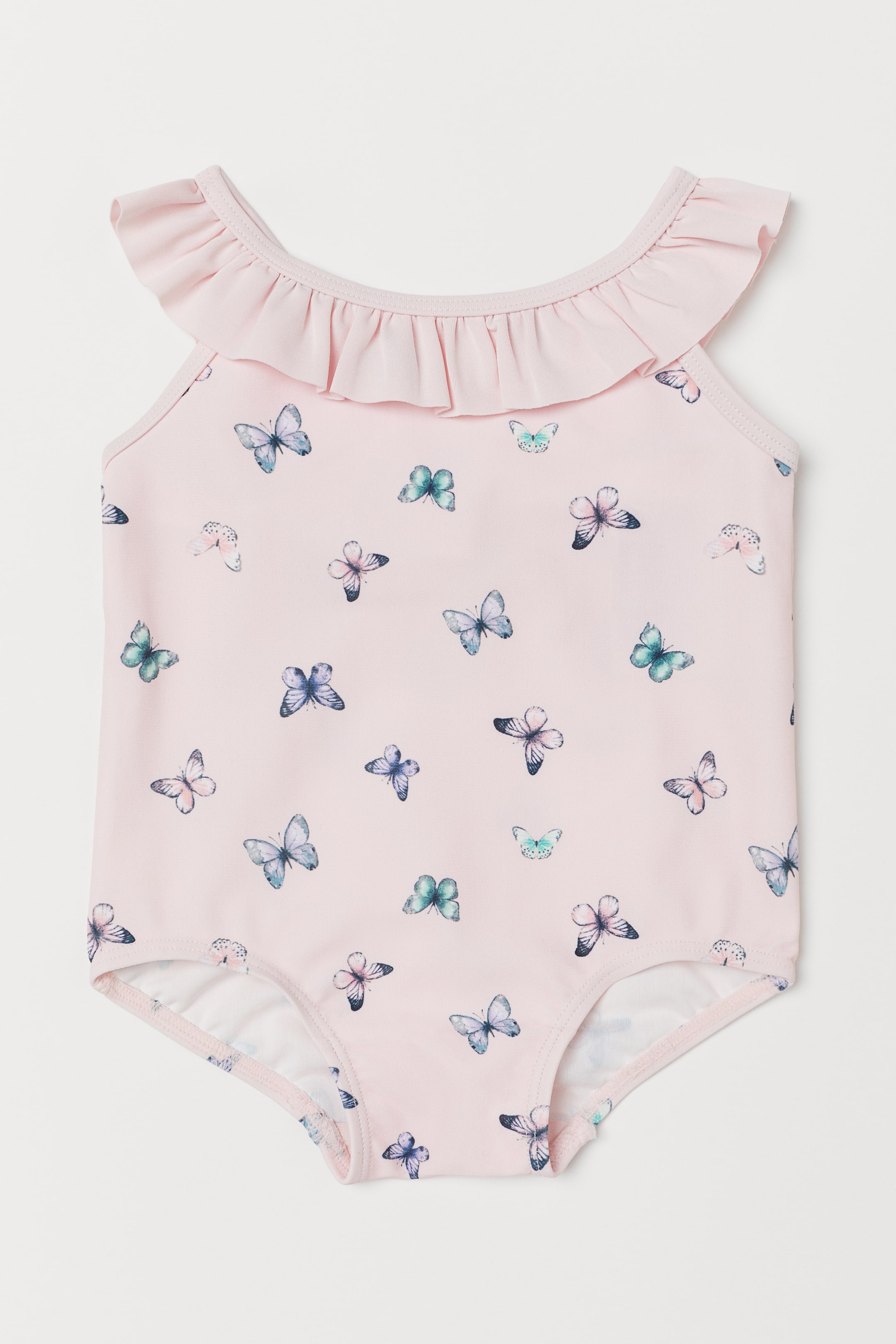 Plavky s volánky - Světle růžová/motýlci - DĚTI | H&M CZ