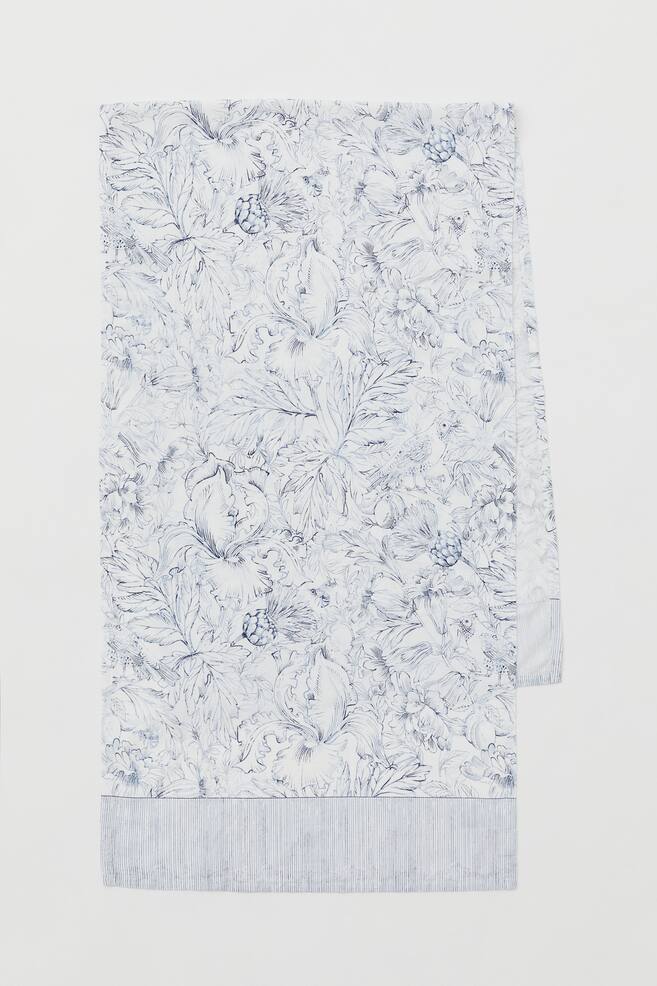 Cotton Table Runner - White/leaf print - Home All | H&M US