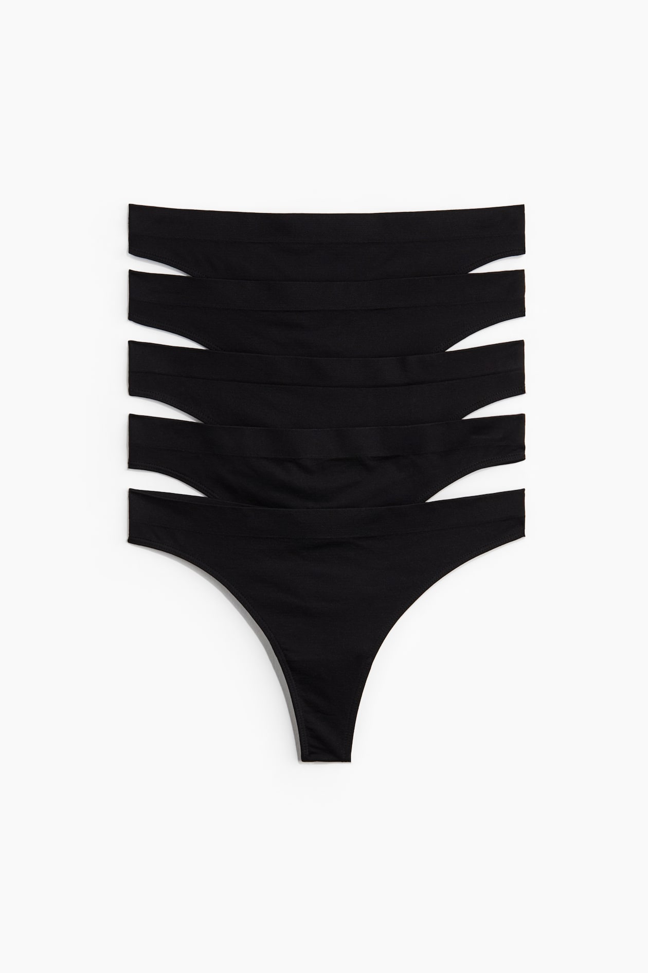 5er-Pack Strings Seamless - Schwarz - Ladies | H&M DE