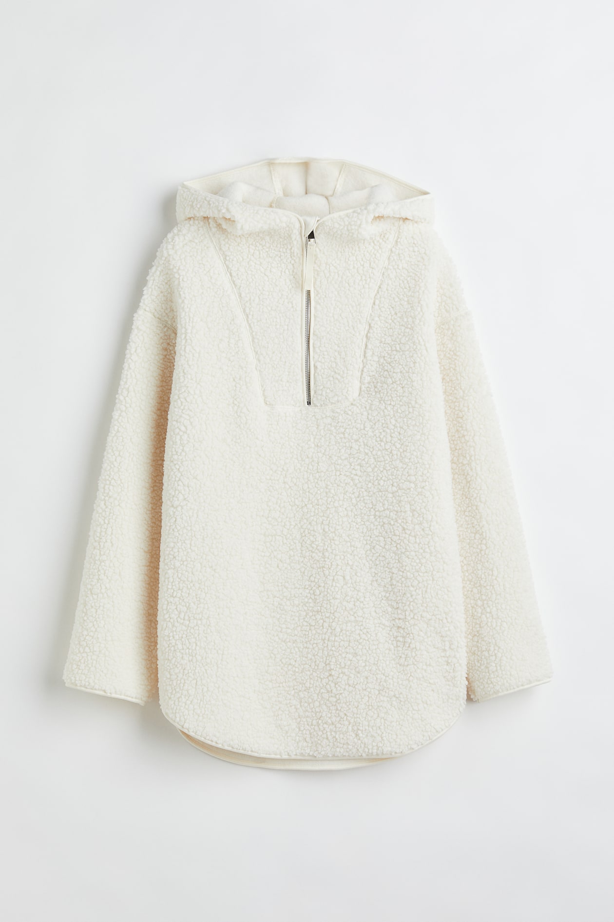 Oversized fleece hoodie - Cream - Ladies | H&M GB