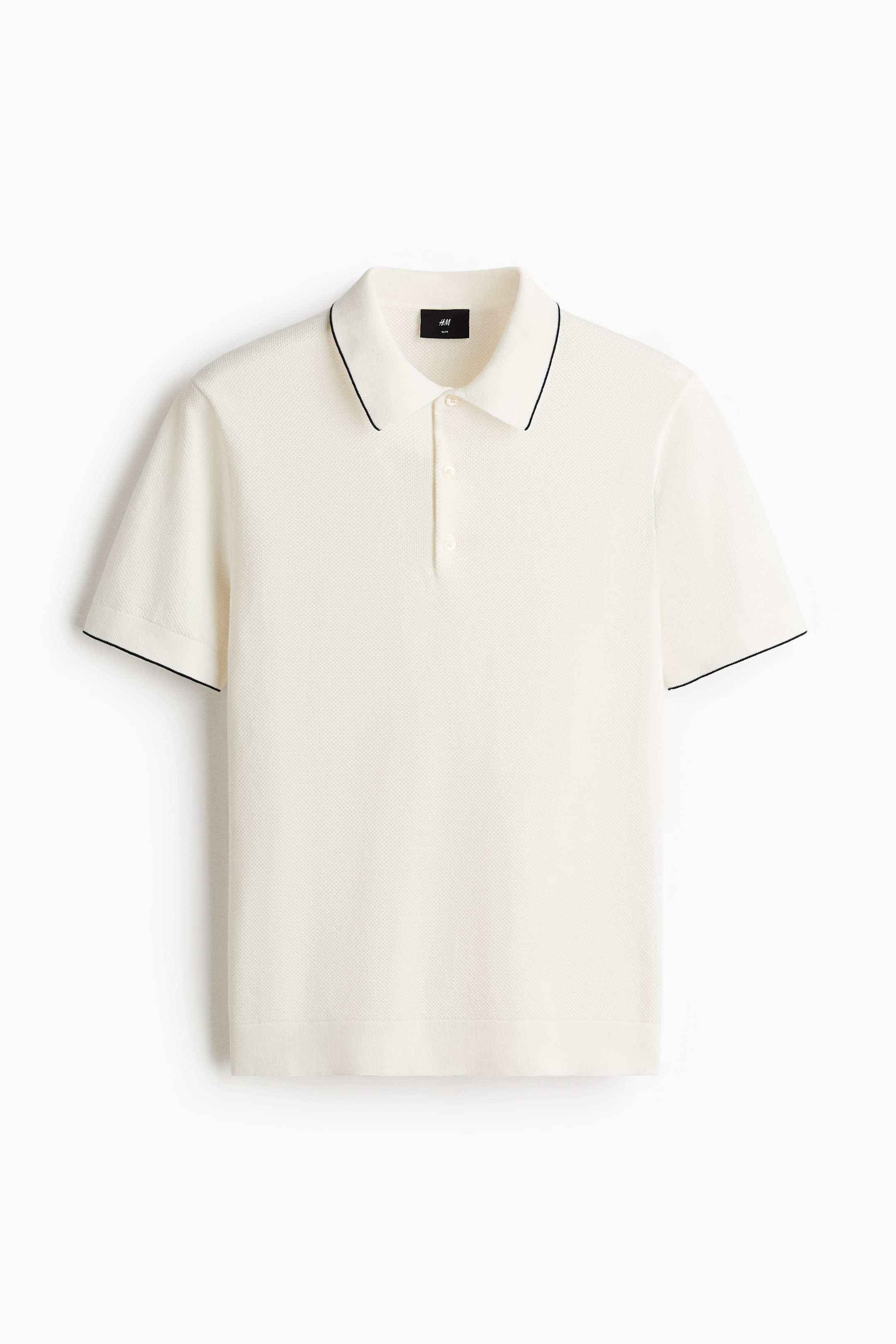 Slim Fit Polo shirt - White - Men | H&M SG