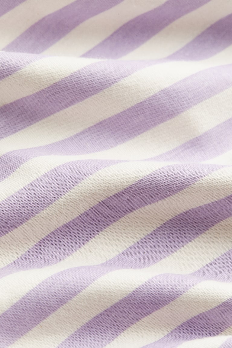 Women's Light purple/Striped Printed T-shirt | H&M IN