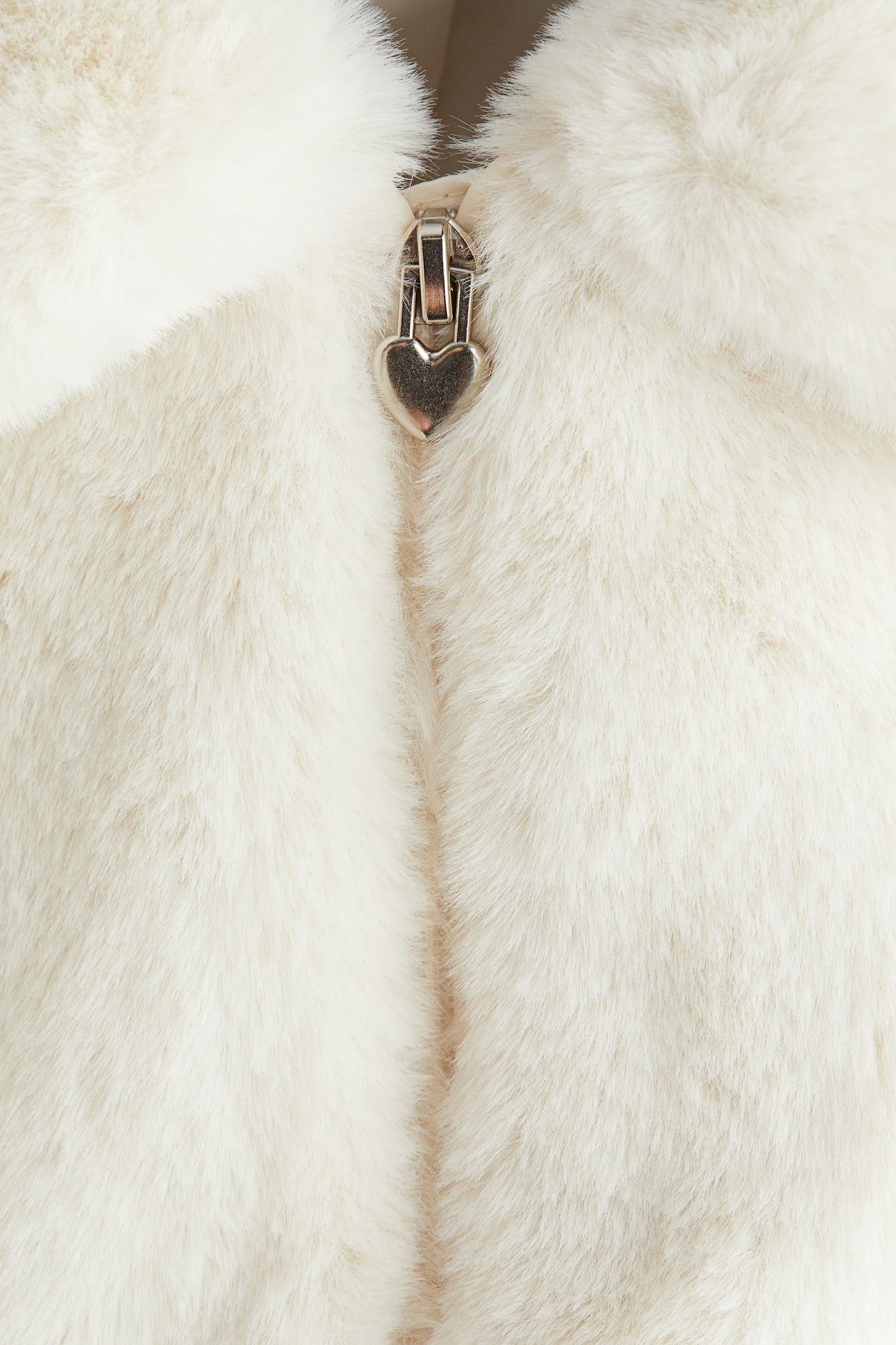 Cream Fluffy Jacket for kids | H&M CA