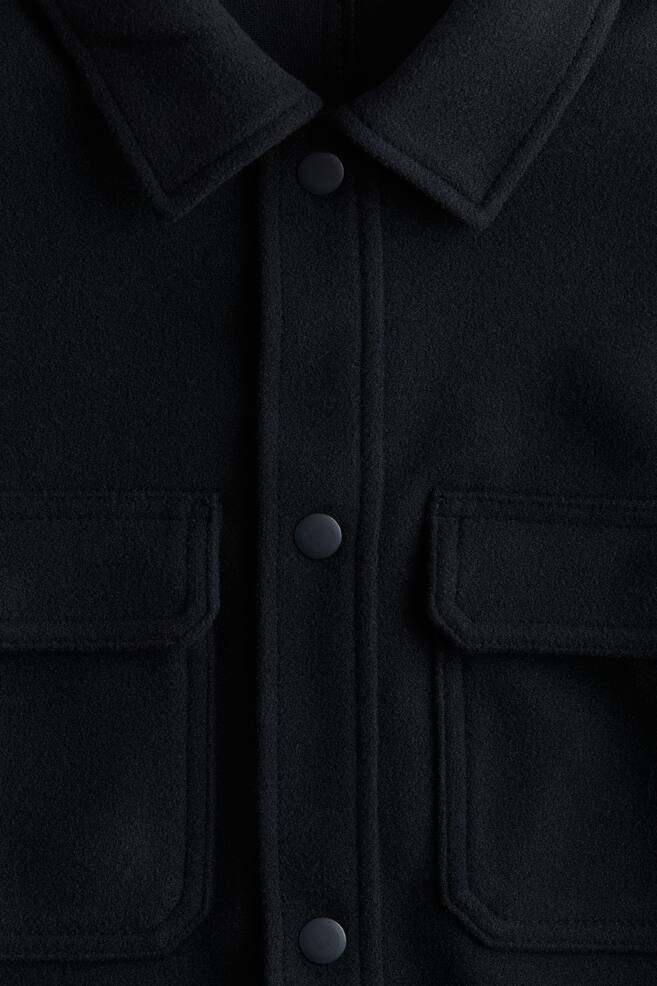 Navy blue Felted Shacket for kids | H&M US