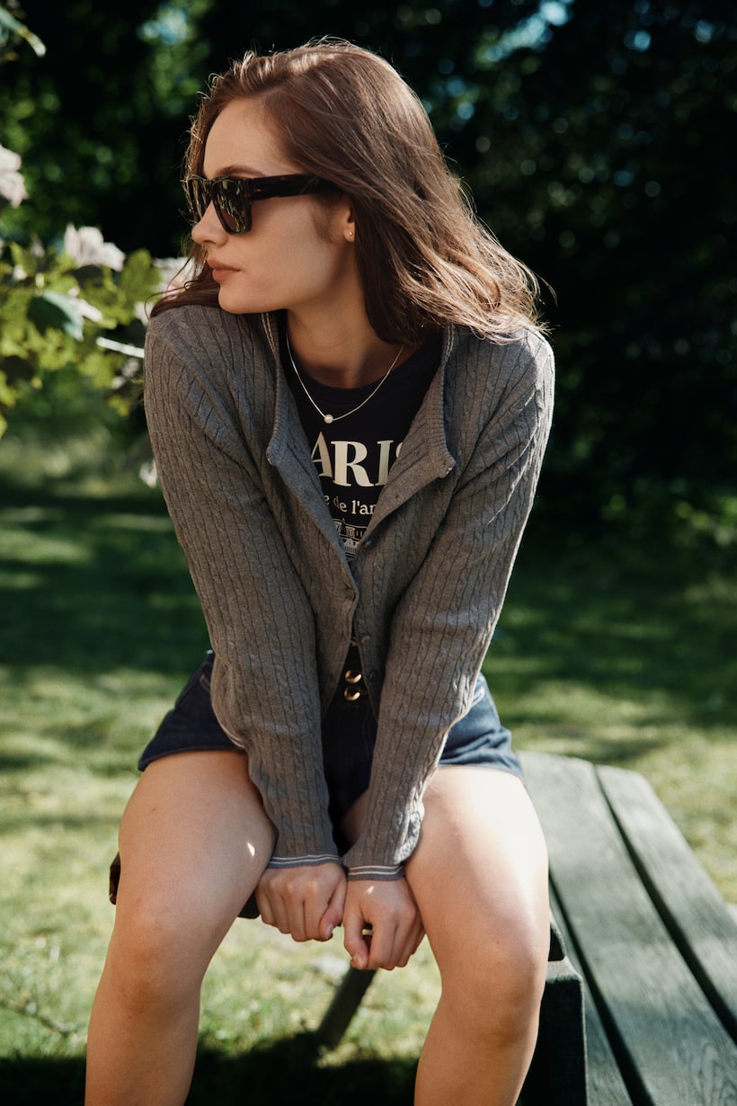 Cable-Knit Cardigan - Gray - Ladies | H&M US