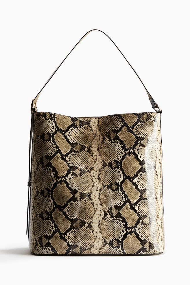 Women's Beige/snakeskin-patterned Tote Bag with Pouch Bag | H&M US