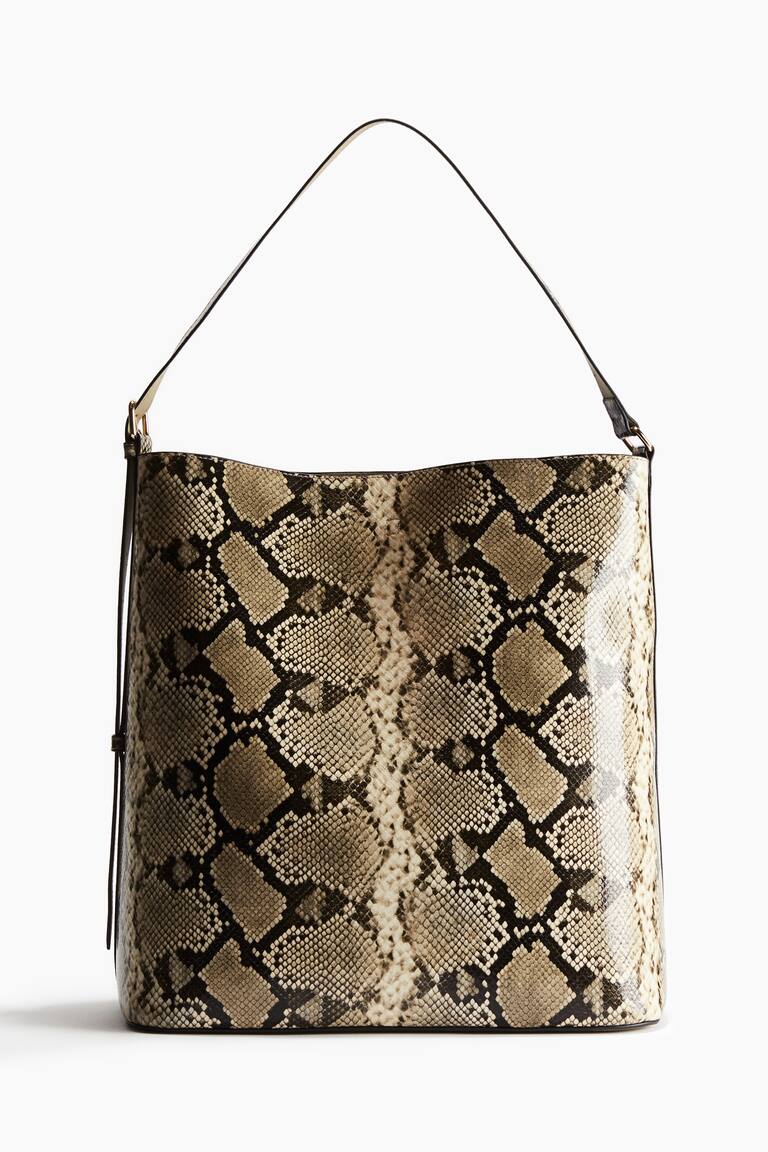 Women's Beige/snakeskin-patterned Tote Bag with Pouch Bag | H&M US