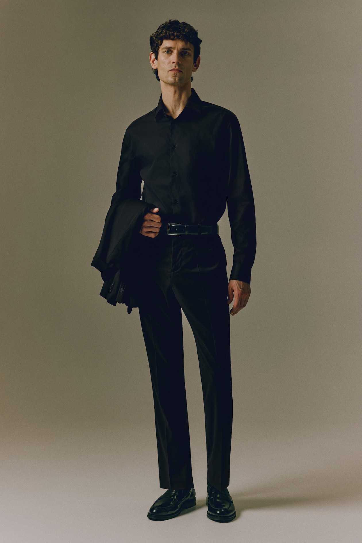 Slim-Fit Stretch Shirt - Black - Men | H&M US