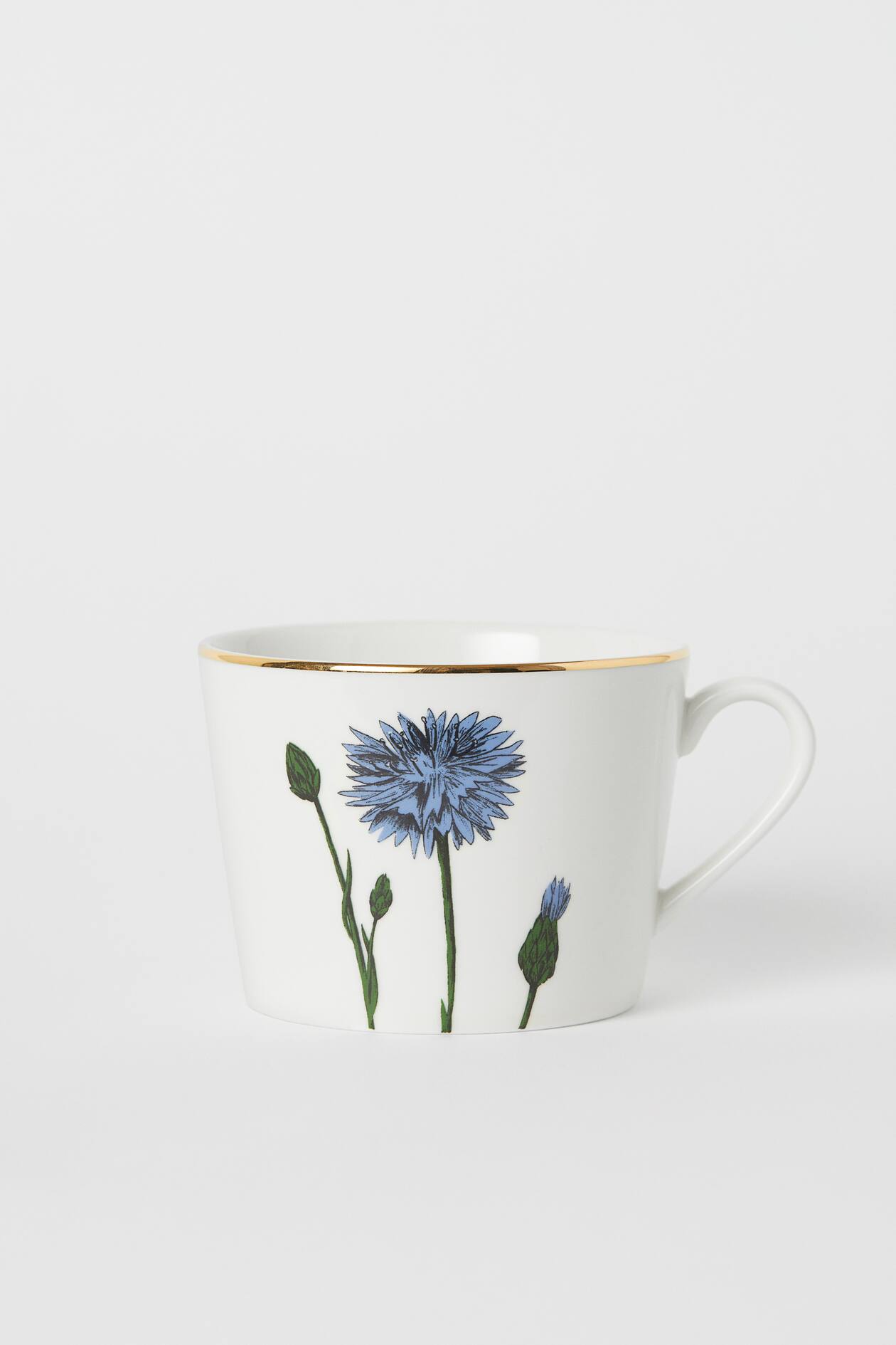 Porcelain Mug with Motif - White/cornflower - Home All | H&M CA