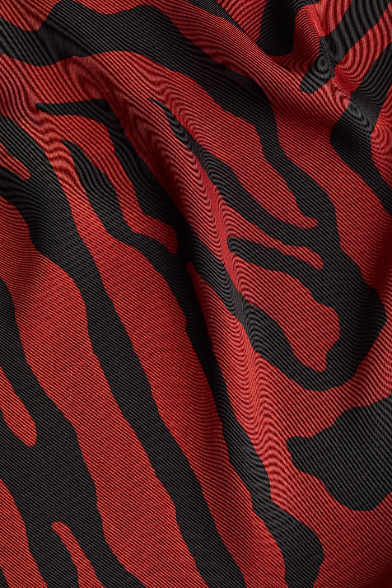 Women's Rust red/Zebra print Cowl-neck satin top | H&M HK