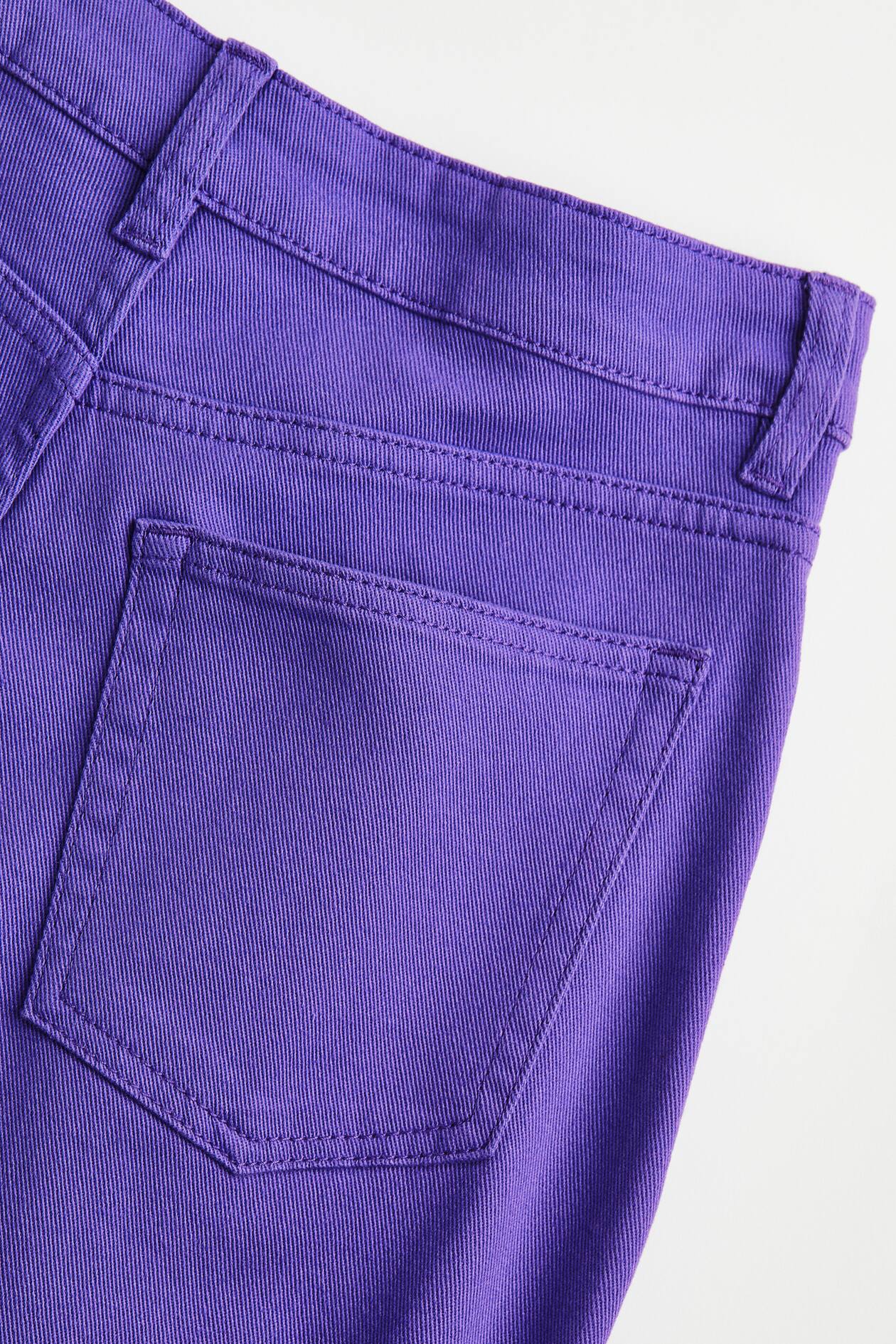 Women's Purple Mom Loose Fit Twill trousers | H&M GB