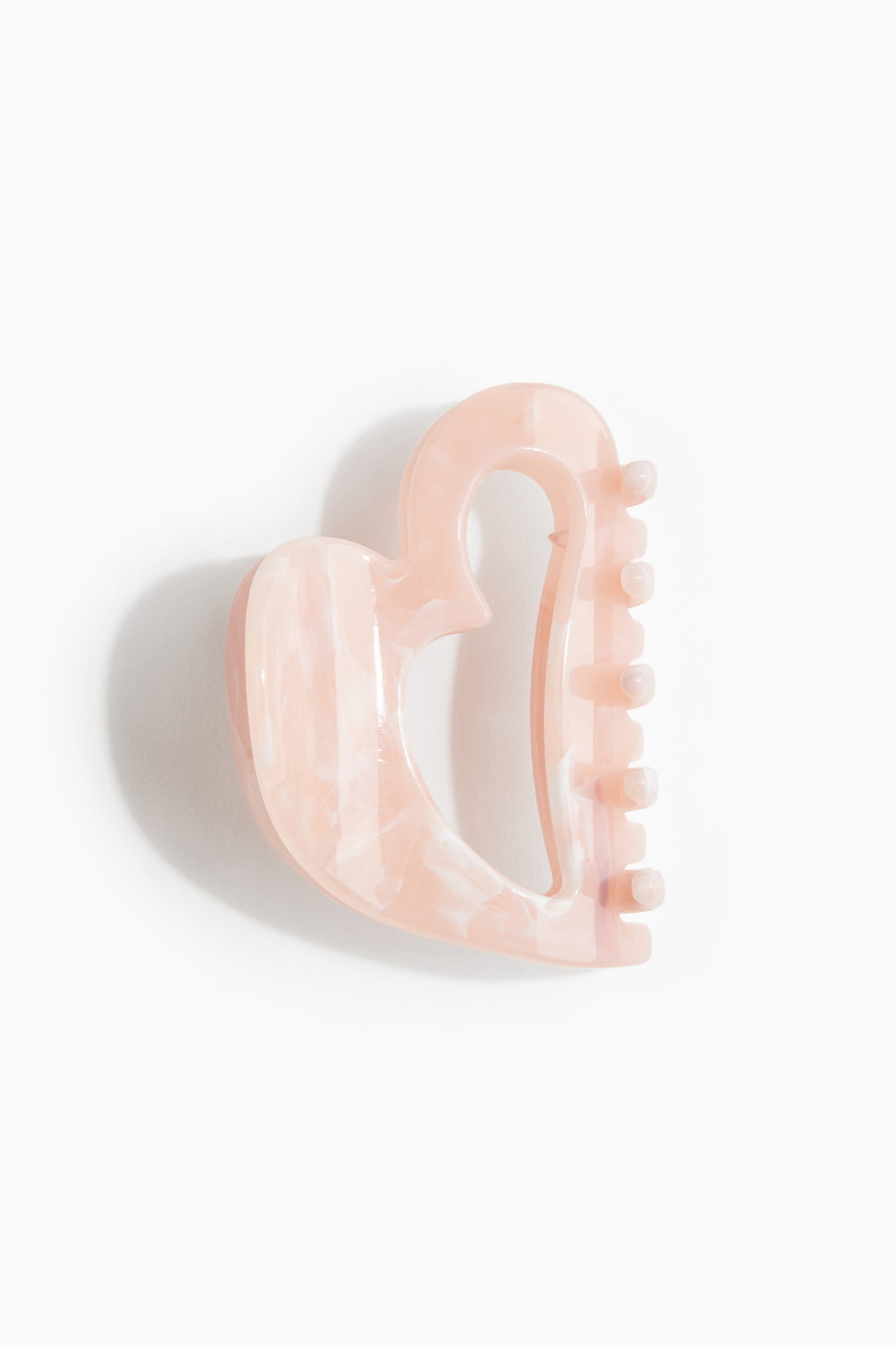 Women's Light pink/Marbled Heart-shaped hair claw | H&M