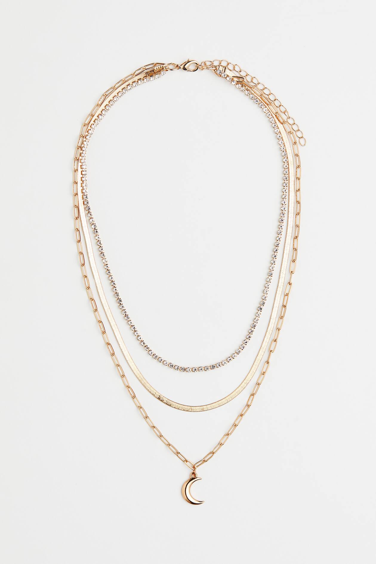Women's Gold-coloured Three-strand pendant necklace | H&M MY