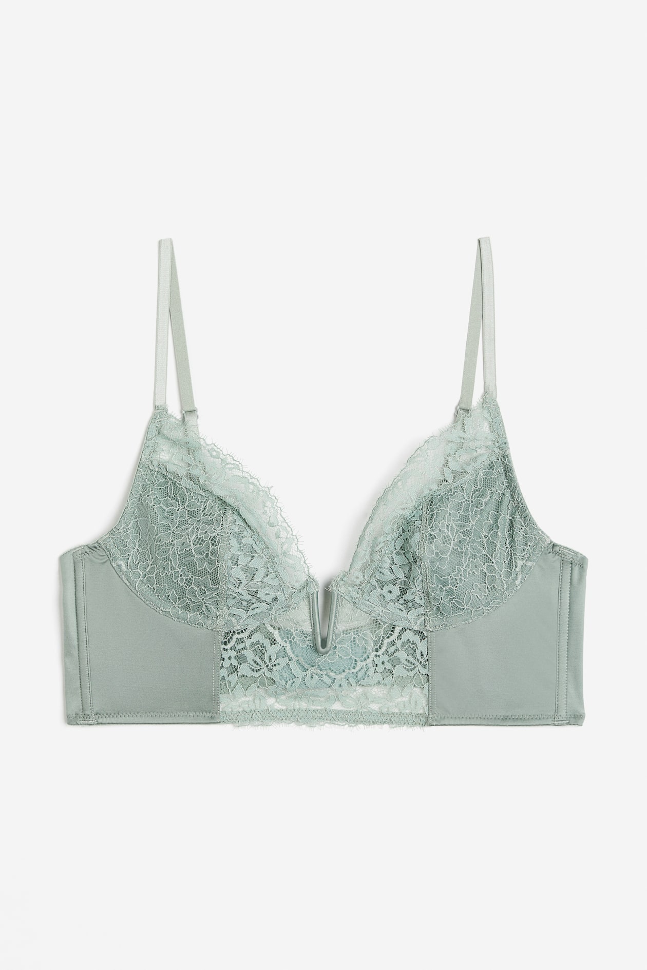 Women's Light green Non-padded lace bustier | H&M IN