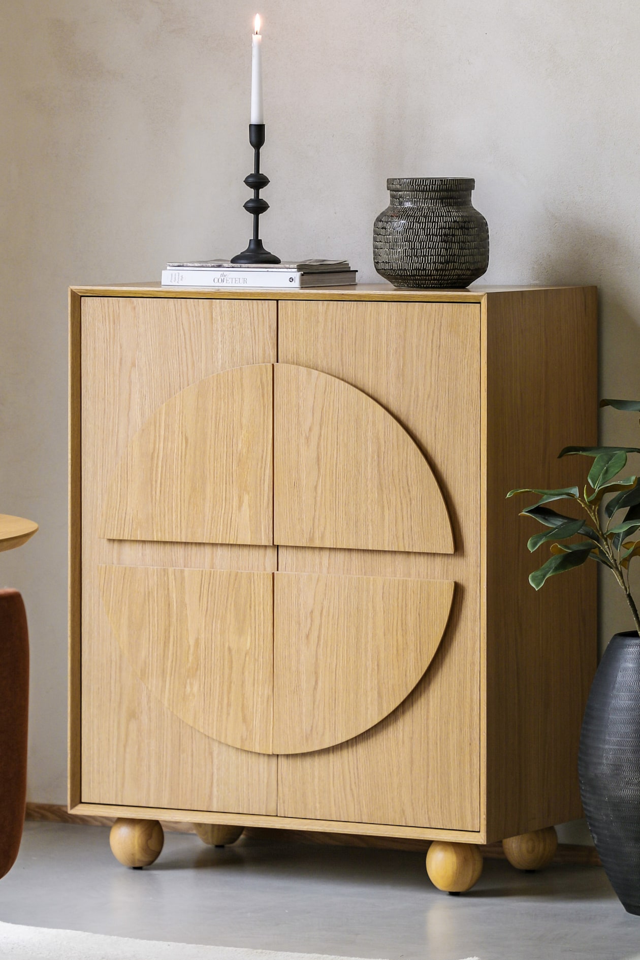 Natural 2 Door Geometric Pattern Cupboard at H&M Home | H&M GB