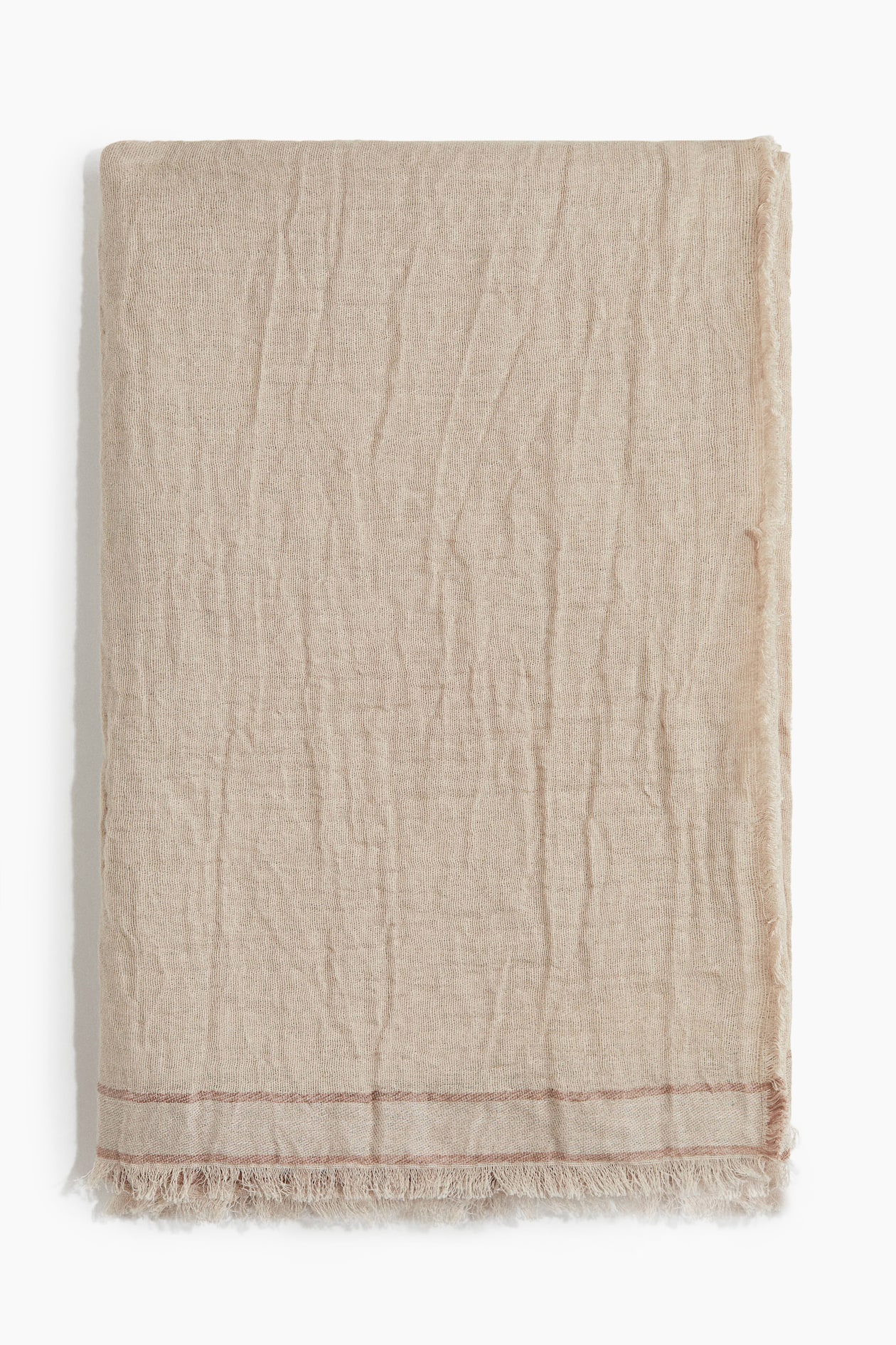 Linen-Blend Muslin Scarf - Beige - Ladies | H&M US