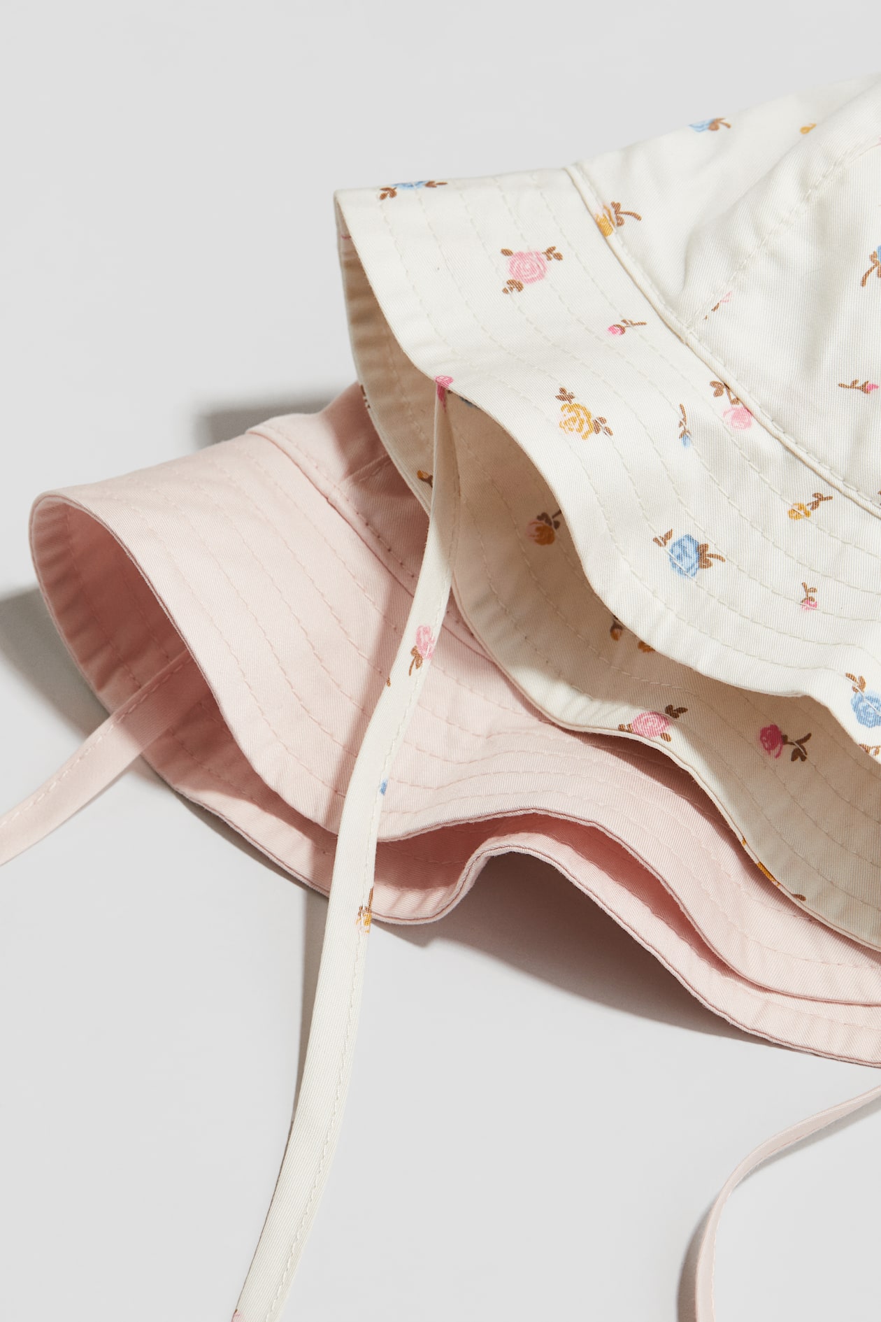 2-pack Cotton Sun Hats - Light pink/floral - Kids | H&M US