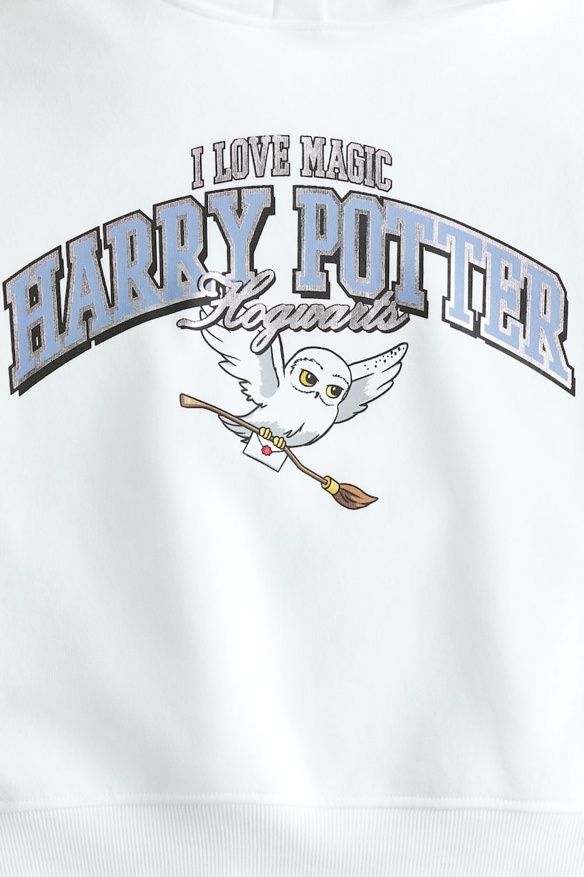White/Harry Potter Motif-detail hoodie for kids | H&M GB