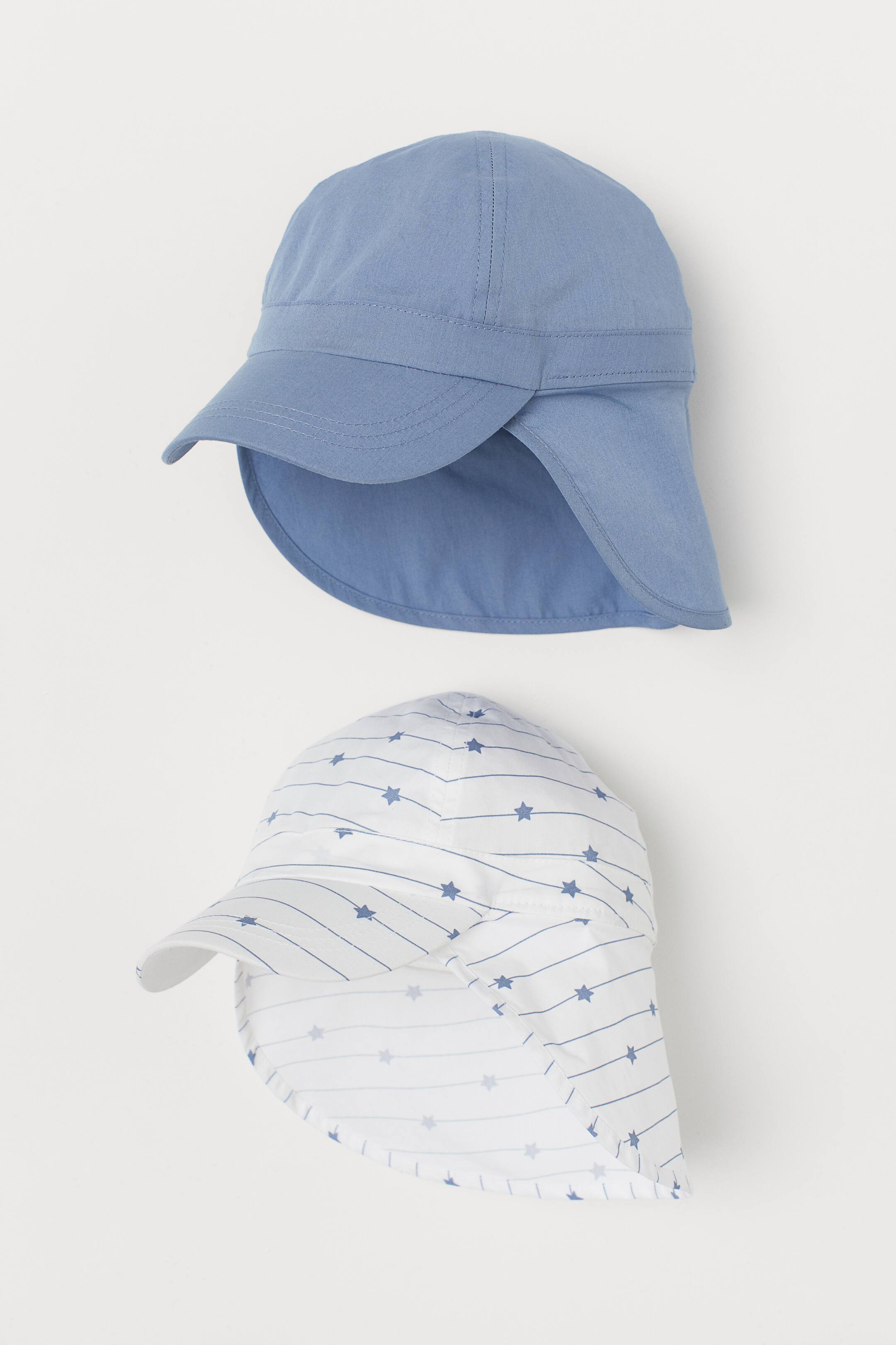2-pack Sun Caps - Blue/patterned - Kids | H&M CA