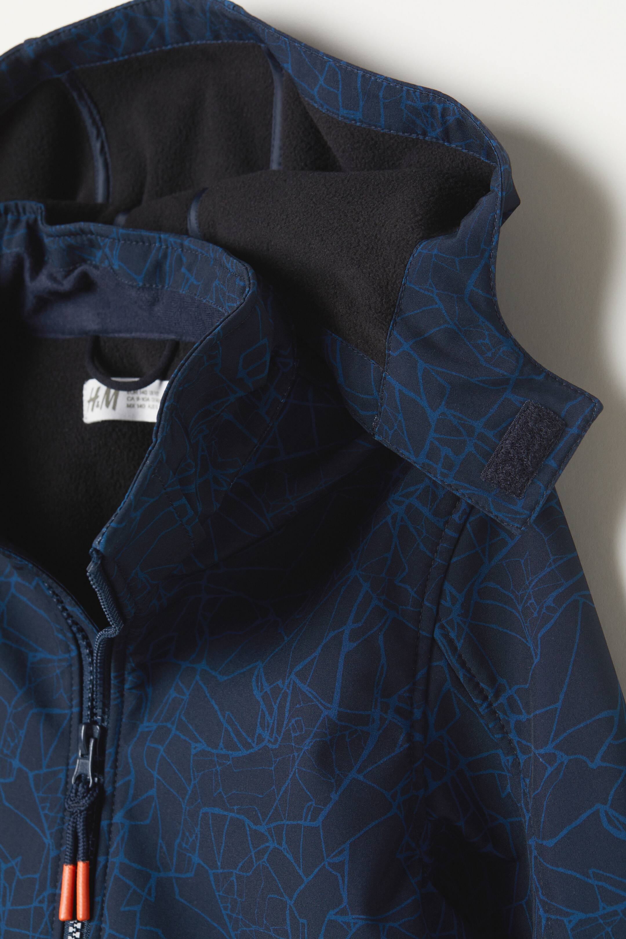 Softshell Jacket - Dark blue/patterned - Kids | H&M US