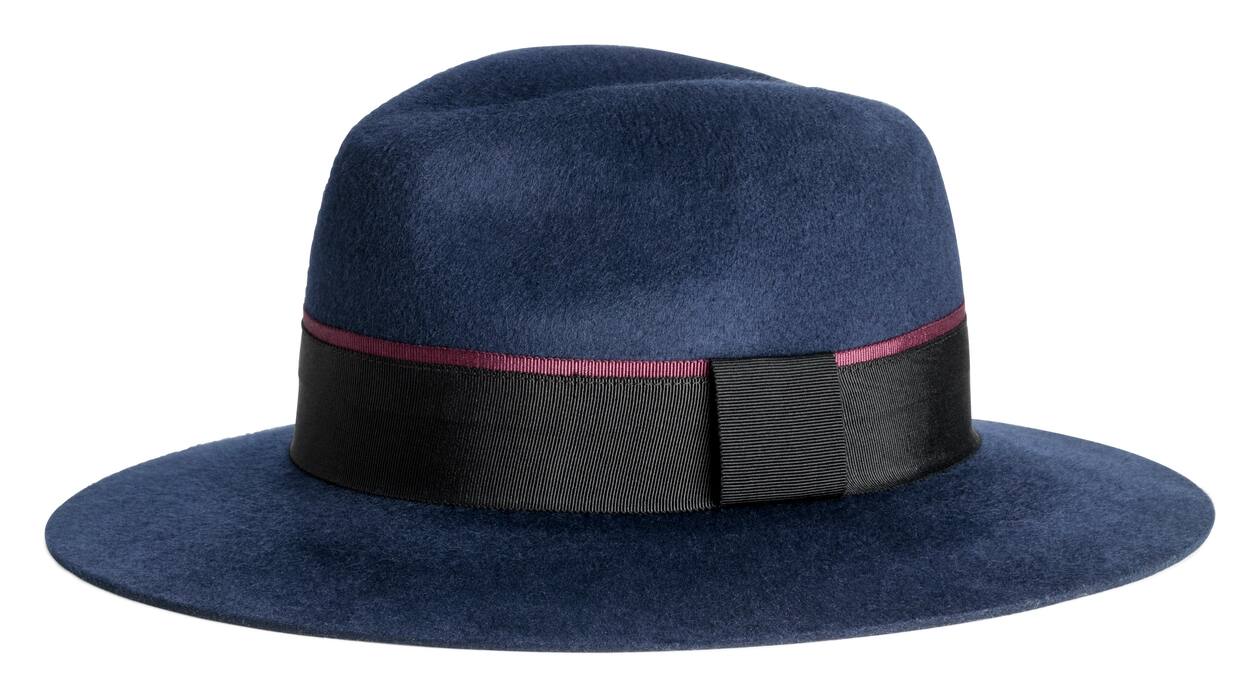Felted Wool Hat - Dark blue - Ladies | H&M CA