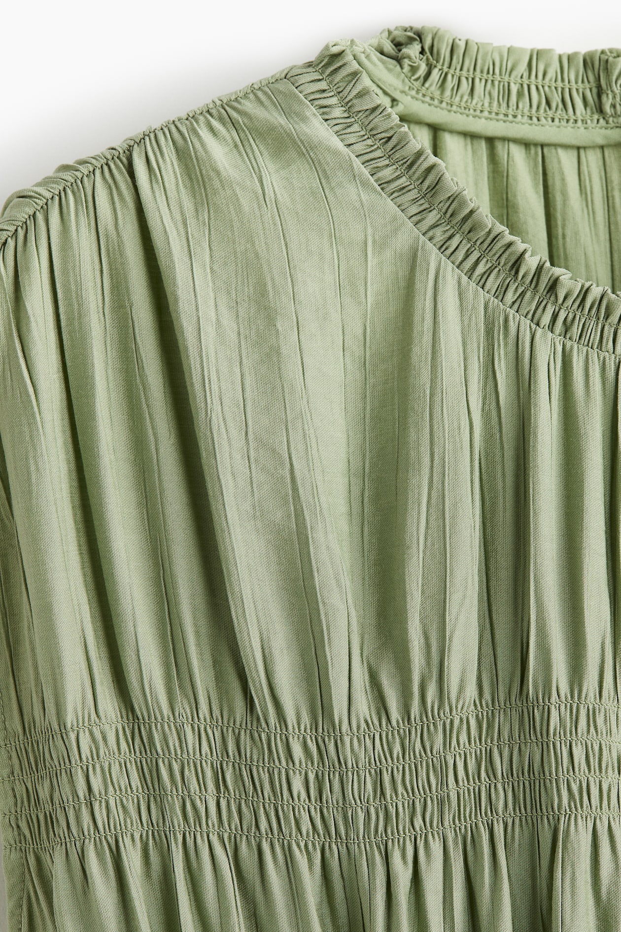 Women's Green Smock-detail dress | H&M MY