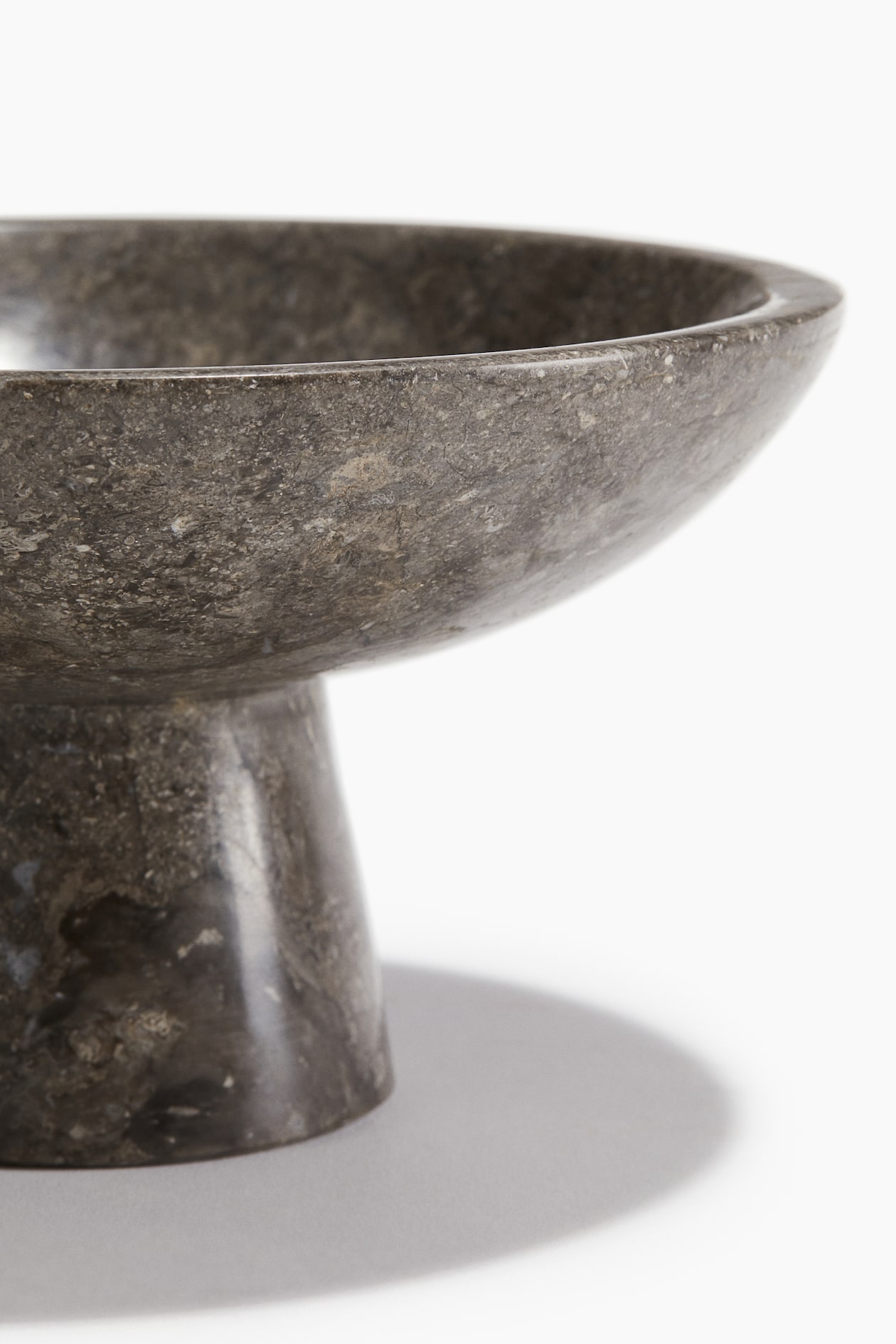 Gray/marble-patterned Marble Pedestal Bowl at H&M Home | H&M CA