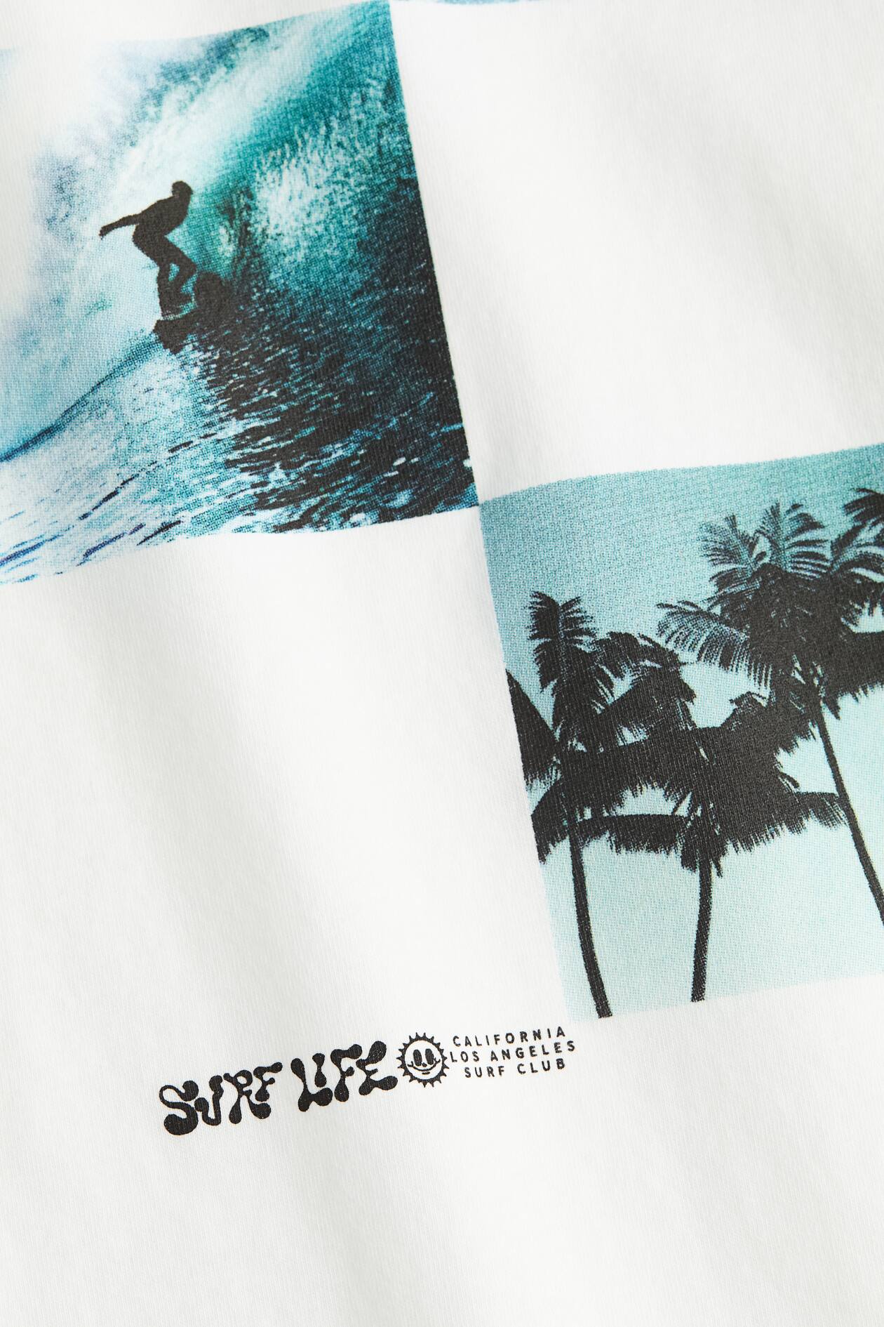Printed jersey T-shirt - White/Surf Life - Kids | H&M IN