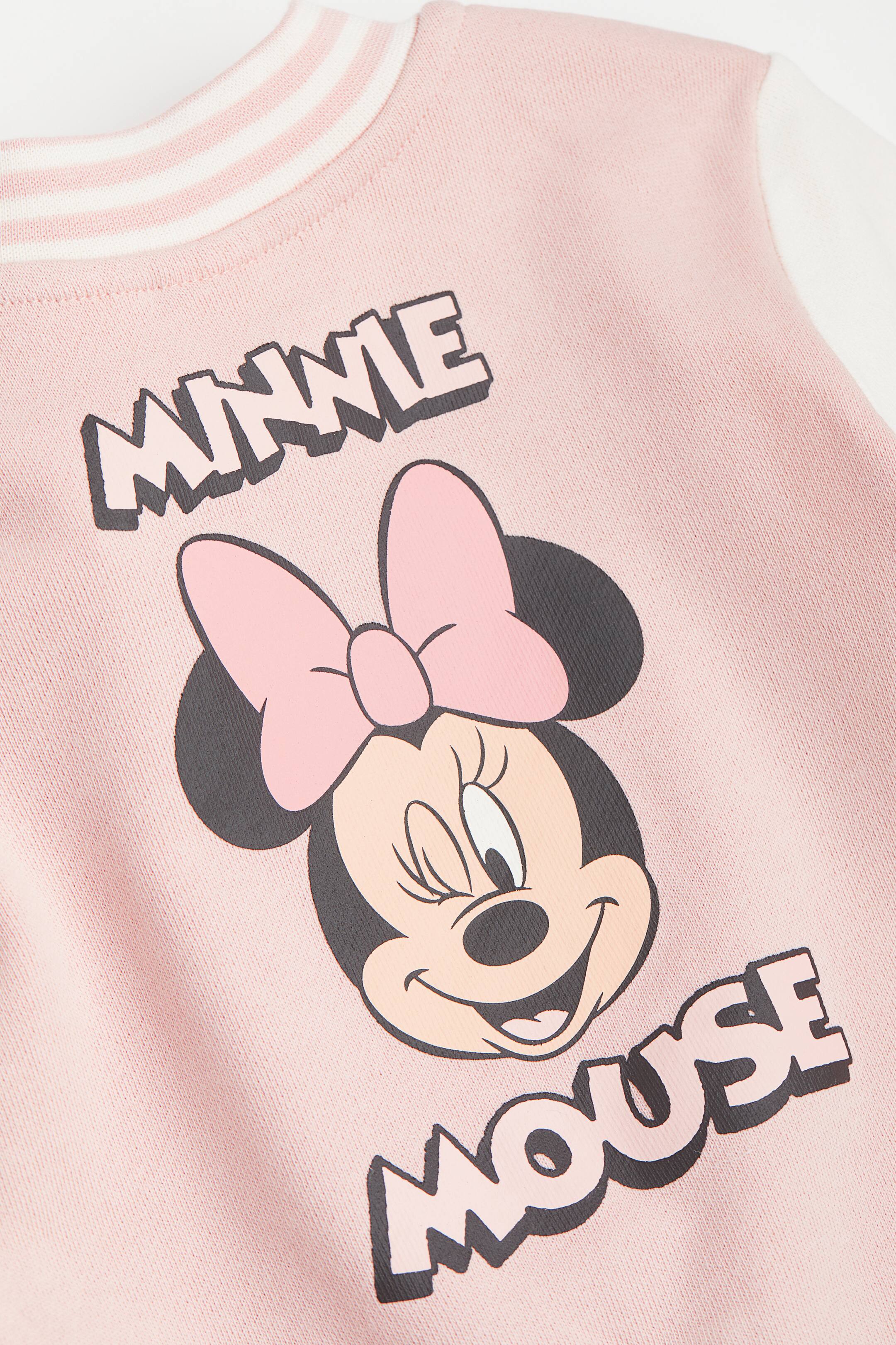Printed Baseball Jacket - Light pink/Minnie Mouse - Kids | H&M CA