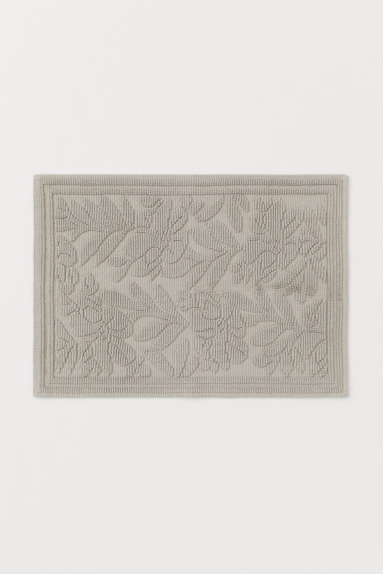 Jacquard-patterned Bath Mat - Taupe - Home All | H&M CA