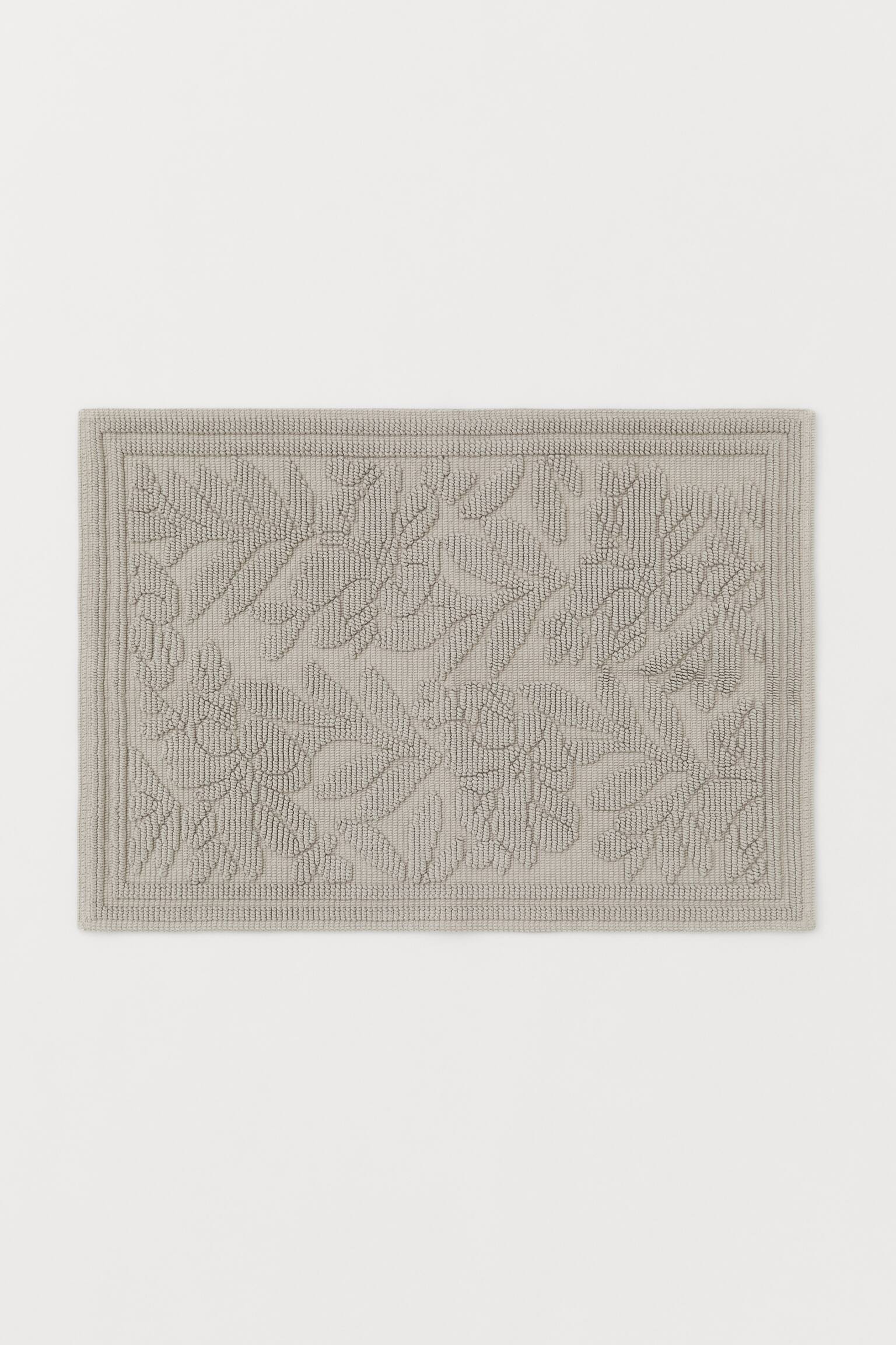 Jacquard-patterned Bath Mat - Taupe - Home All | H&M CA