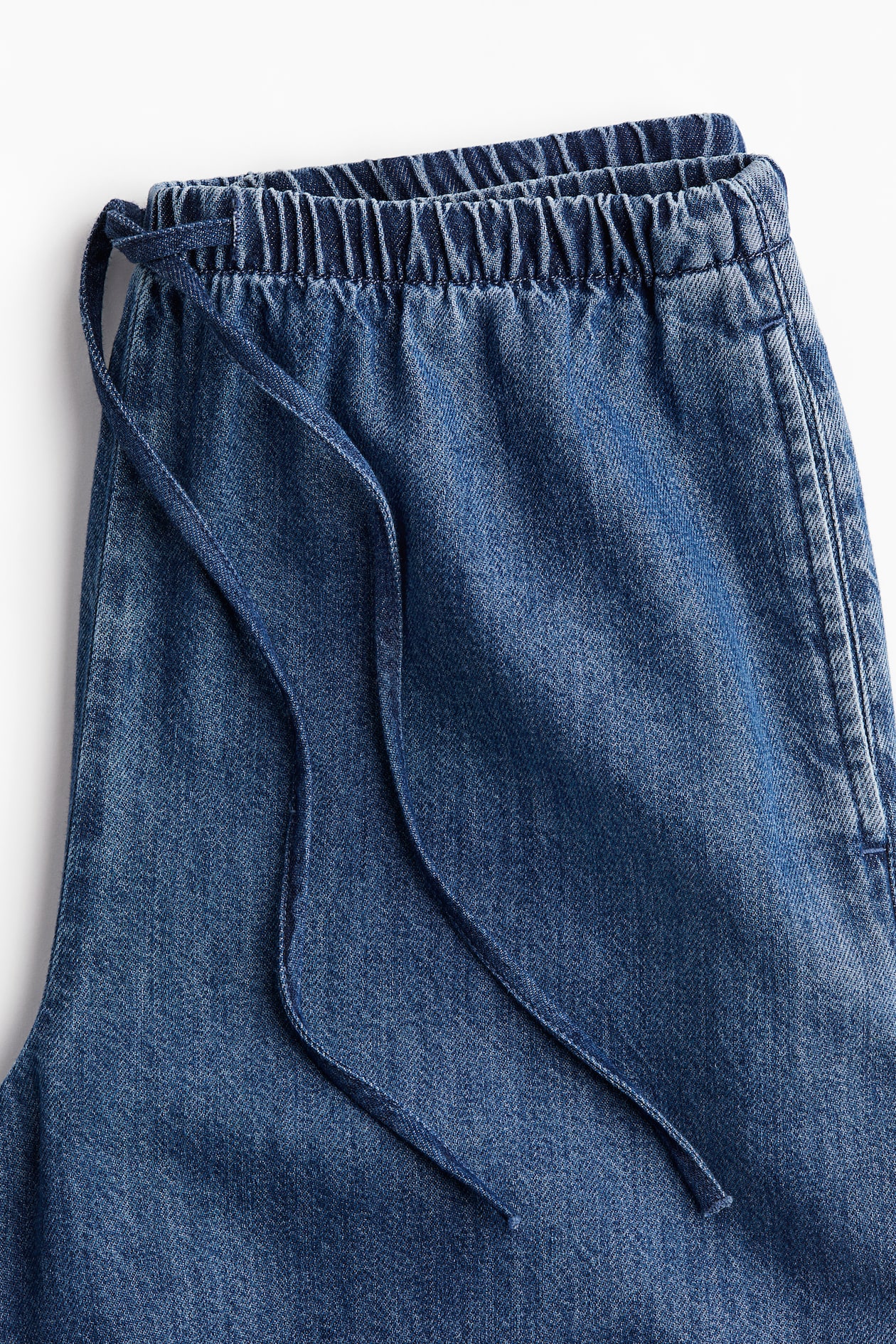 Feather Soft Denim drawstring trousers - Denim blue - Ladies | H&M IN