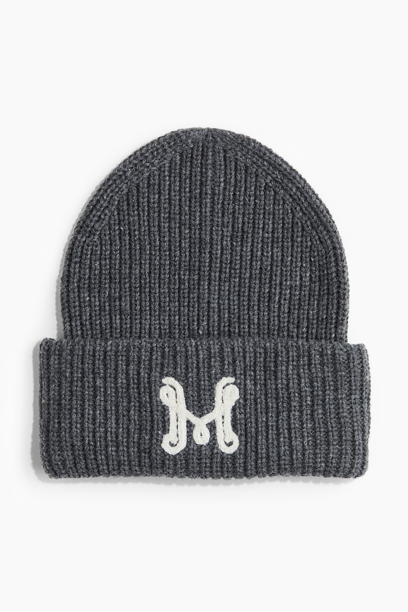Women's Dark gray melange Rib-Knit Beanie | H&M US