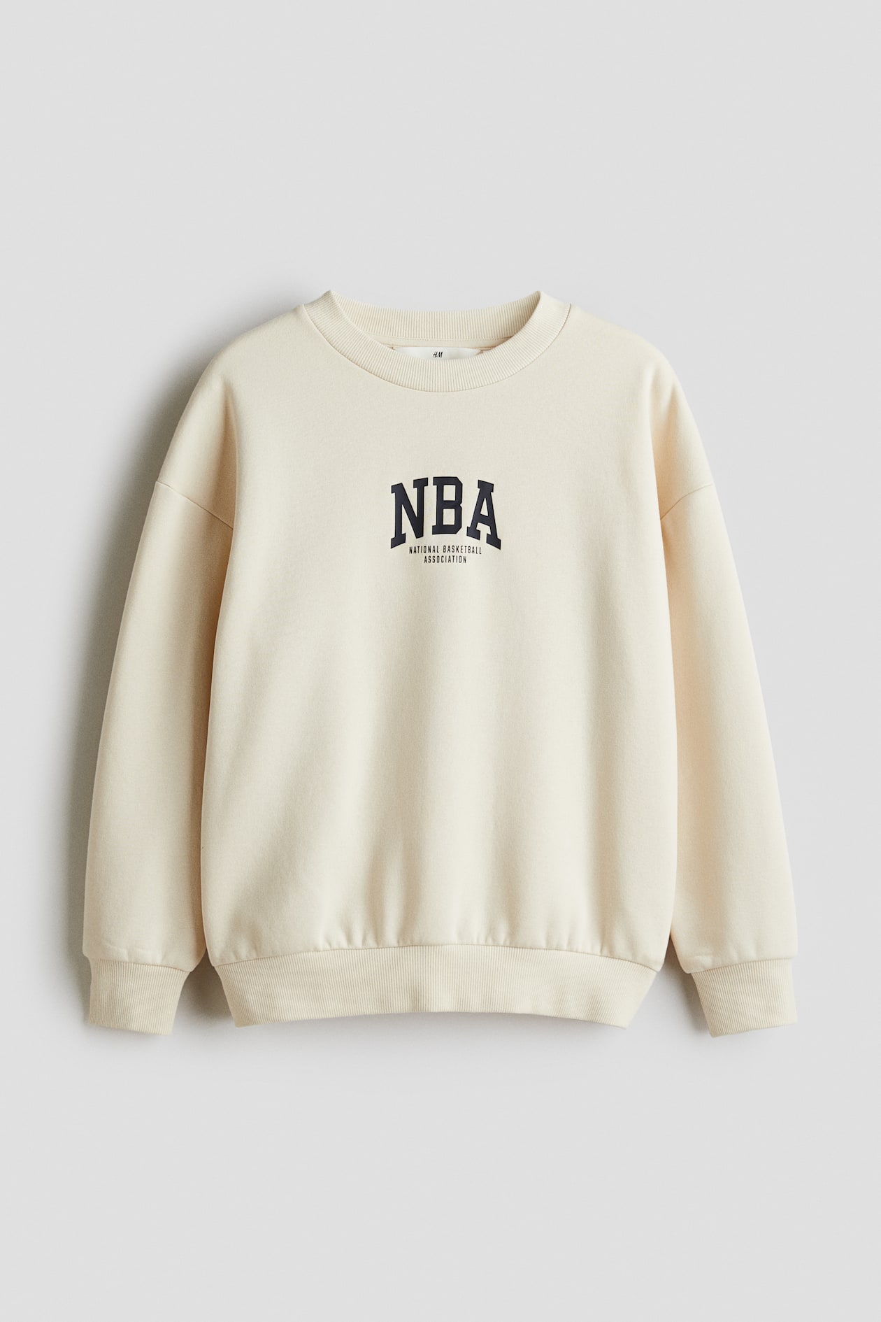 Oversized Printed Sweatshirt - Light beige/NBA - Kids | H&M US