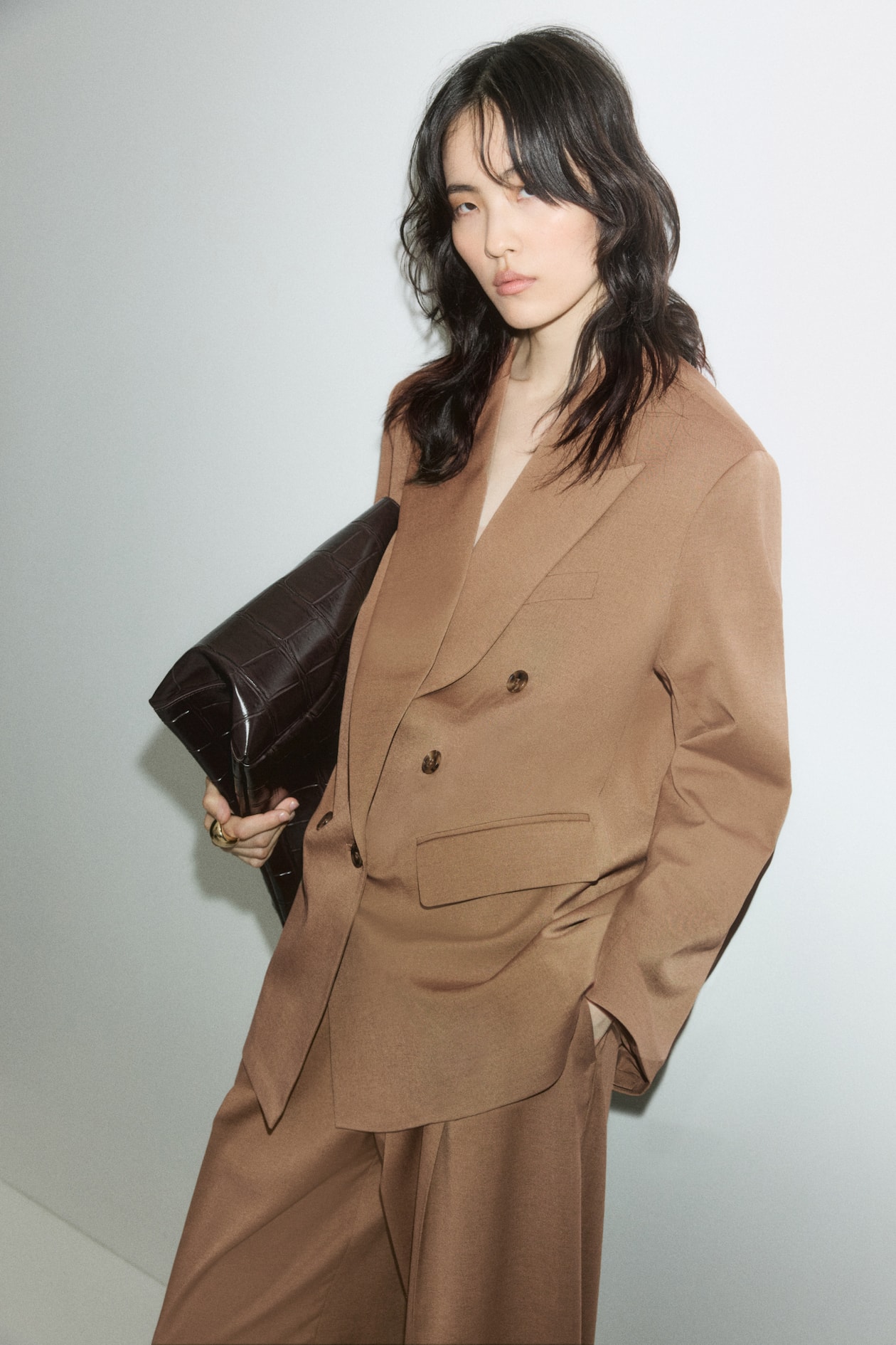 Oversized keprové sako - Hnědá - ŽENY | H&M CZ