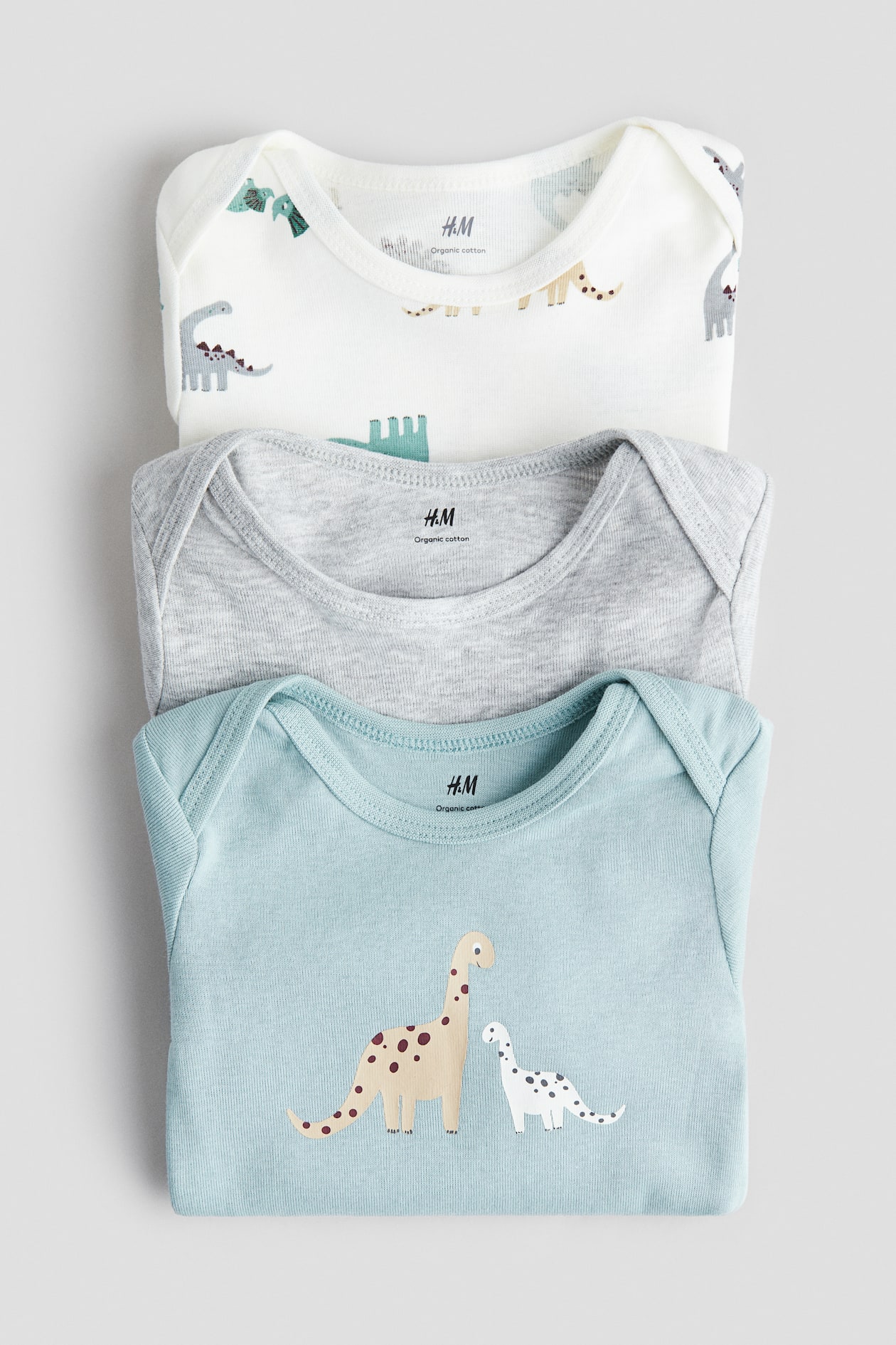 Lot de 3 cache-couches en jersey imprimé - Turquoise/dinosaures ...