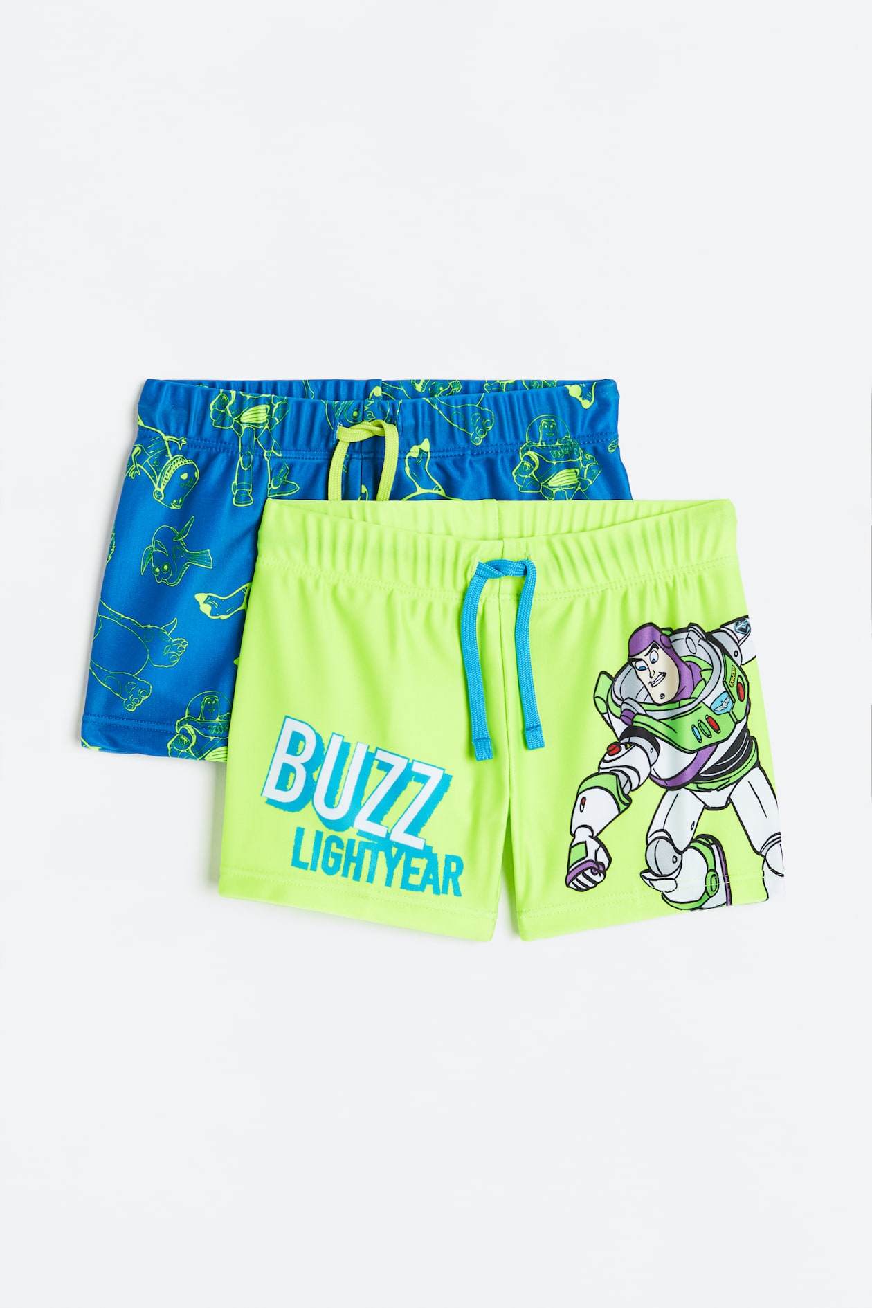 2-pack printed swimming trunks - Neon green/Toy Story - Kids | H&M MY