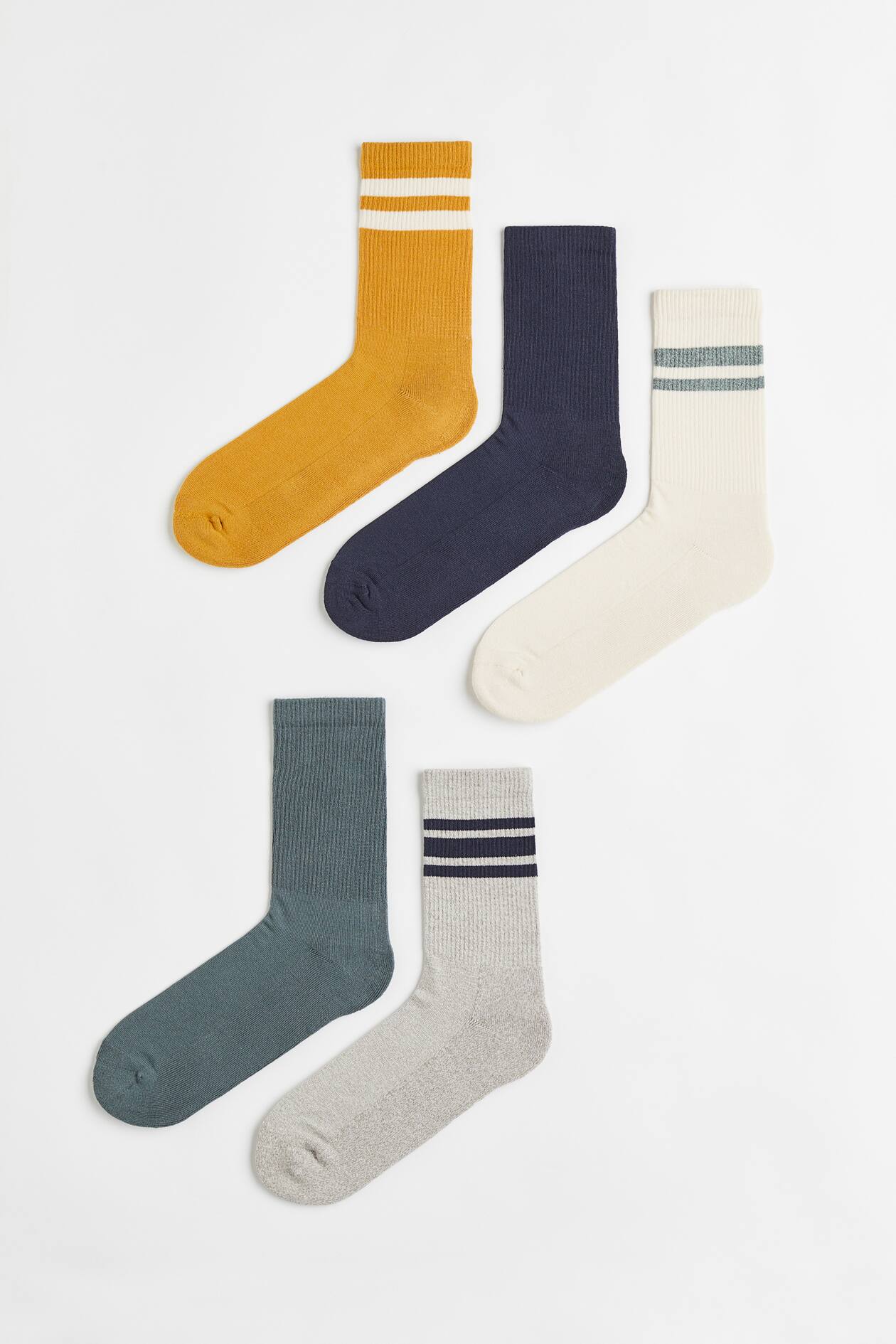 5-pack Socks - Light gray/navy blue - Men | H&M CA