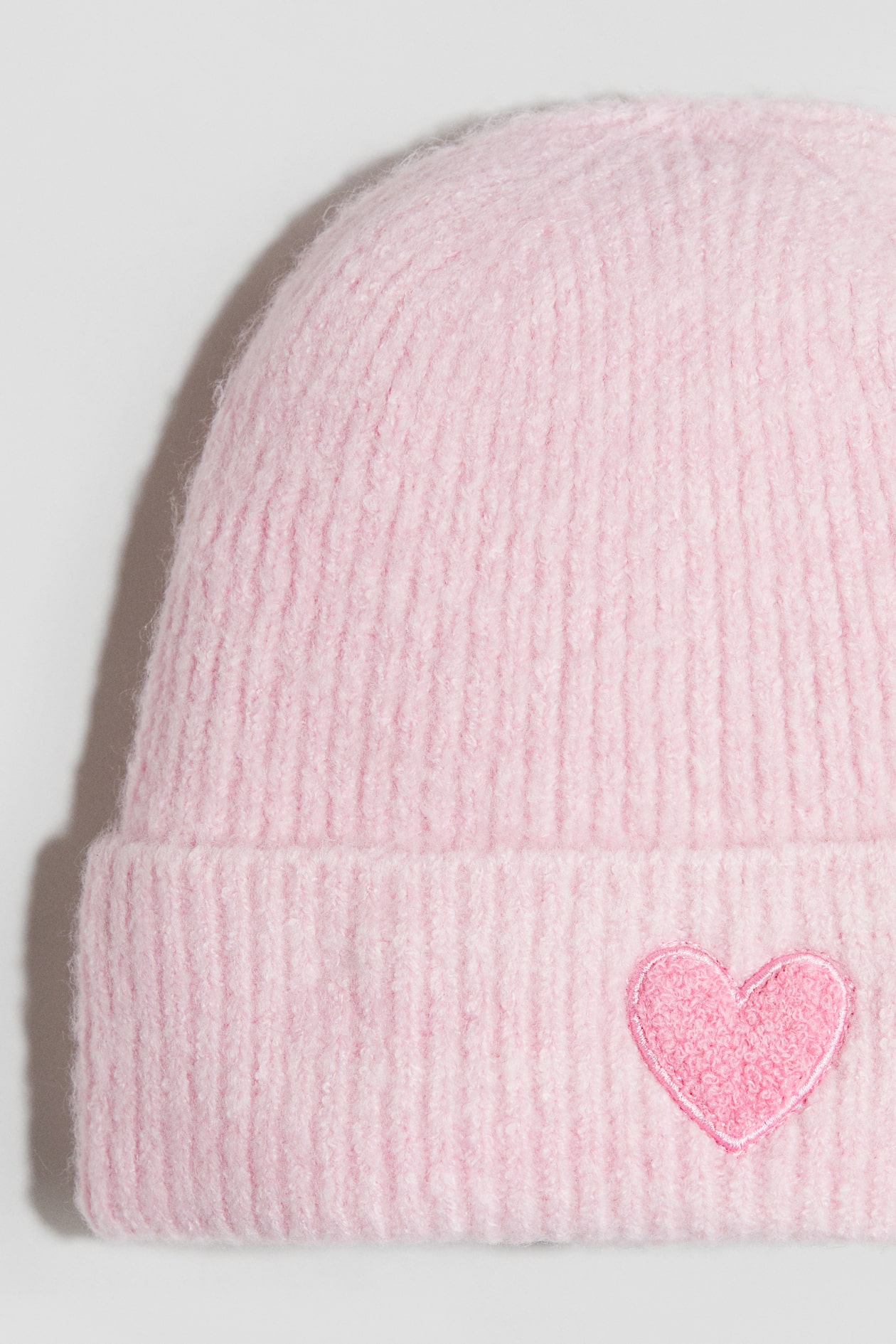 Pink/Heart Beanie with Motif for kids | H&M US