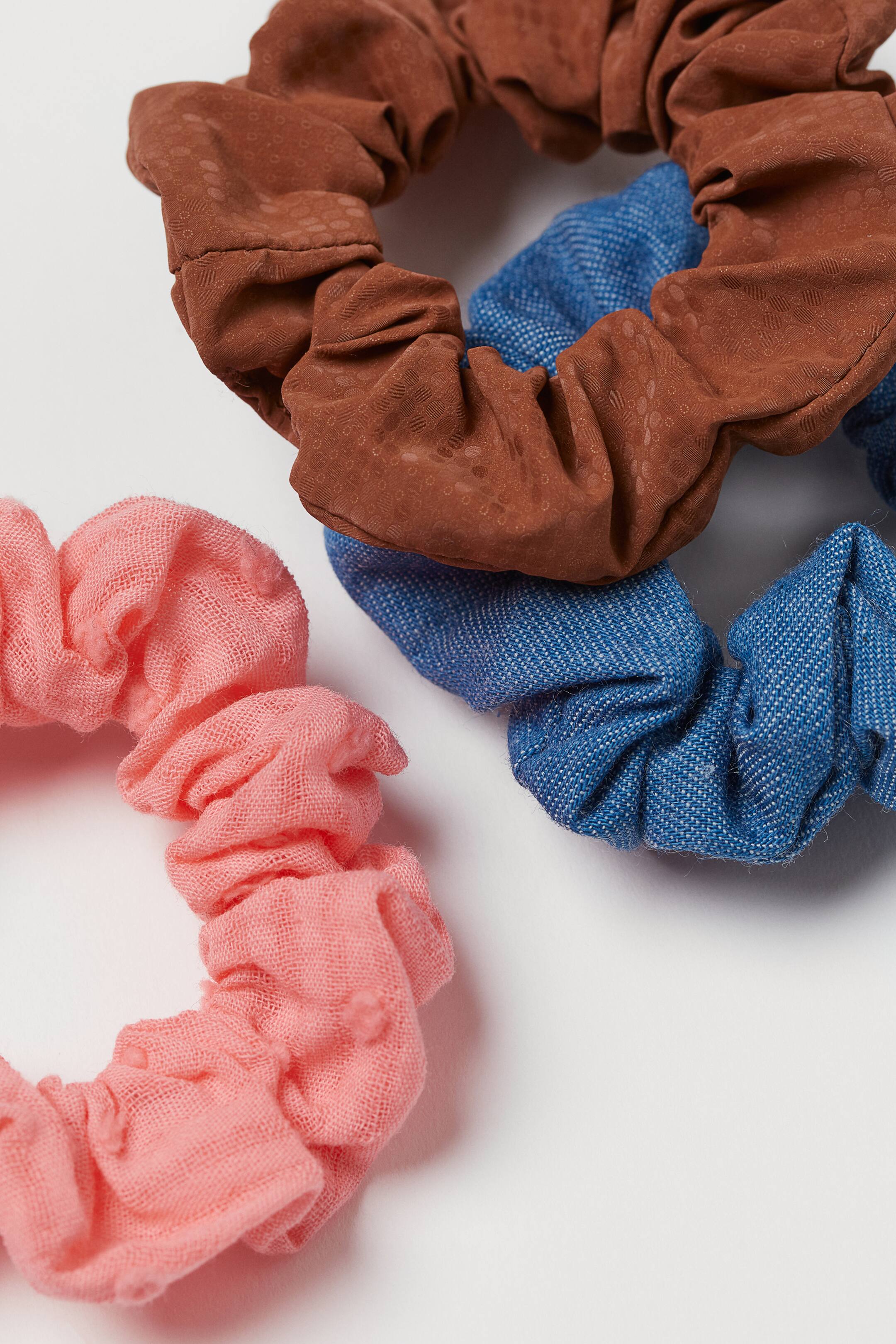 5-pack scrunchies - Bright blue/Floral - Kids | H&M GB