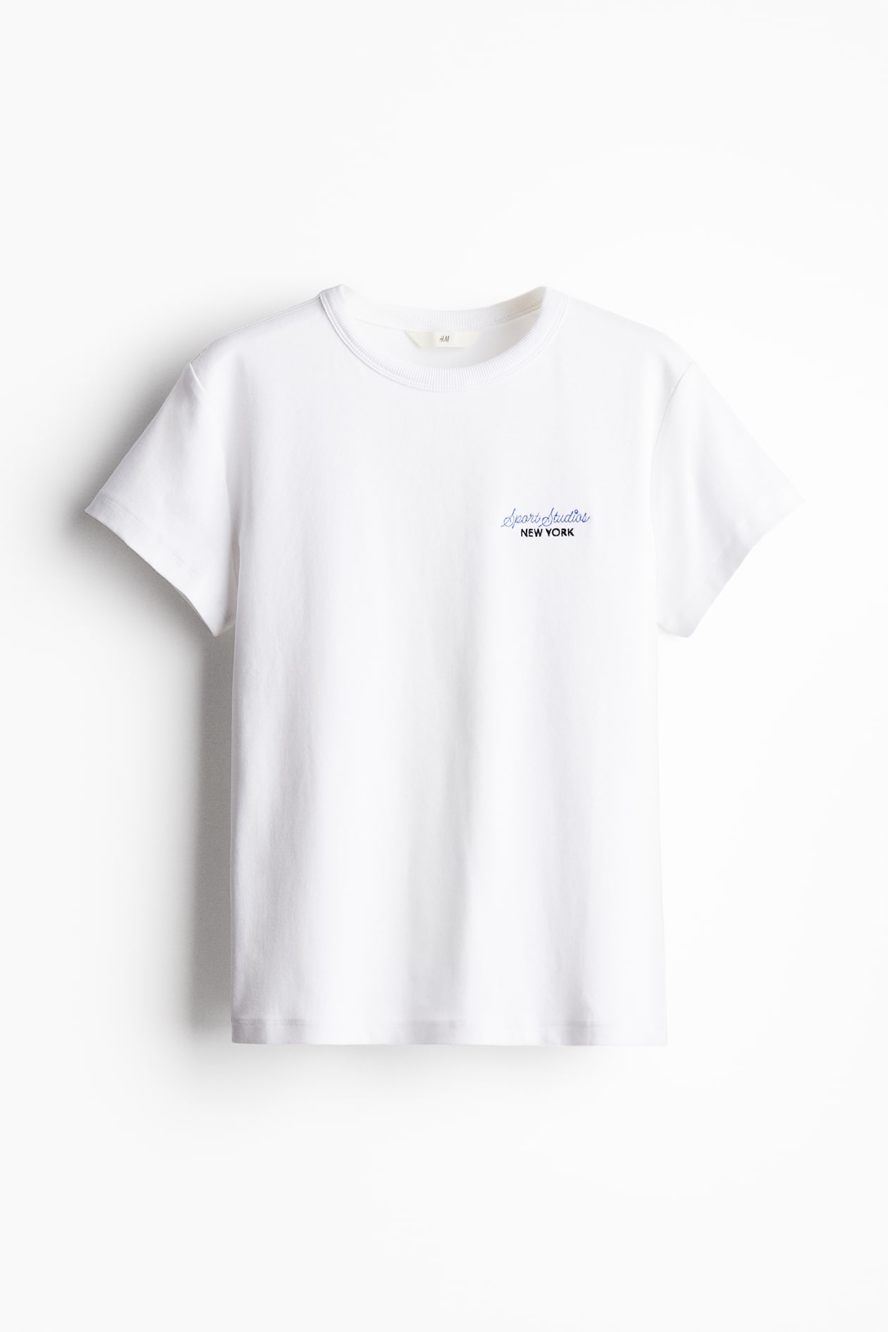 Women's White/Sport Studios Fitted Cotton T-shirt | H&M US