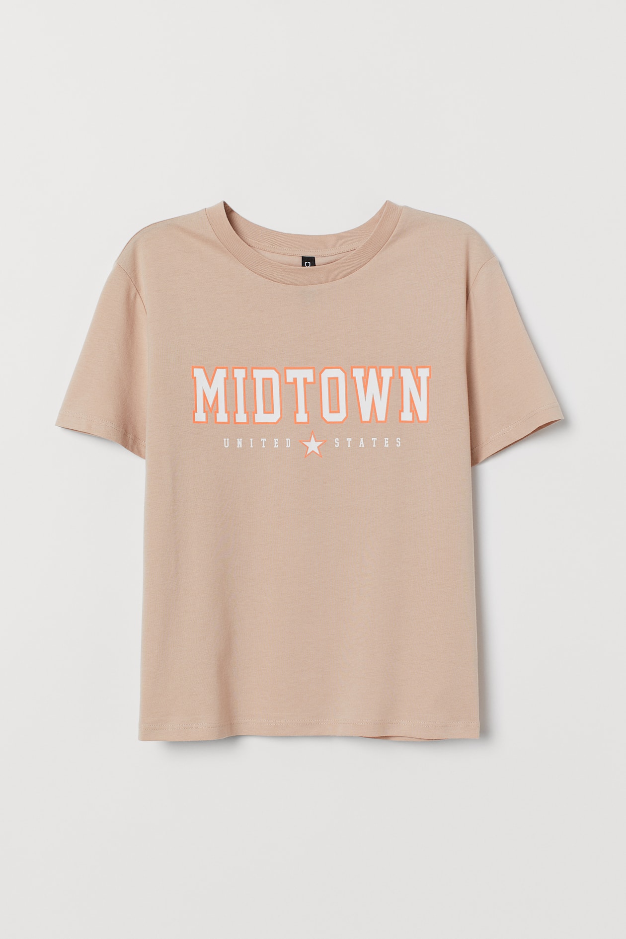 Cotton T-shirt - Beige/Midtown - Ladies | H&M GR