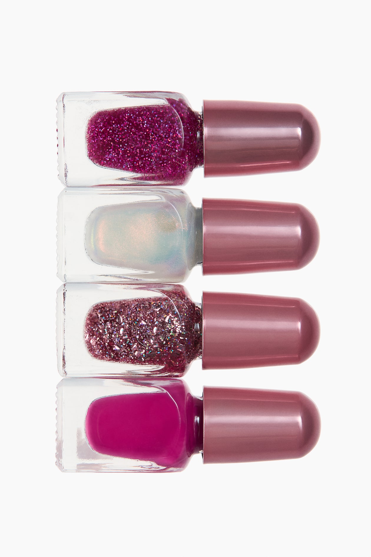 4-Pack Mini Nail Polishes - Pink/iridescent - Beauty all | H&M US