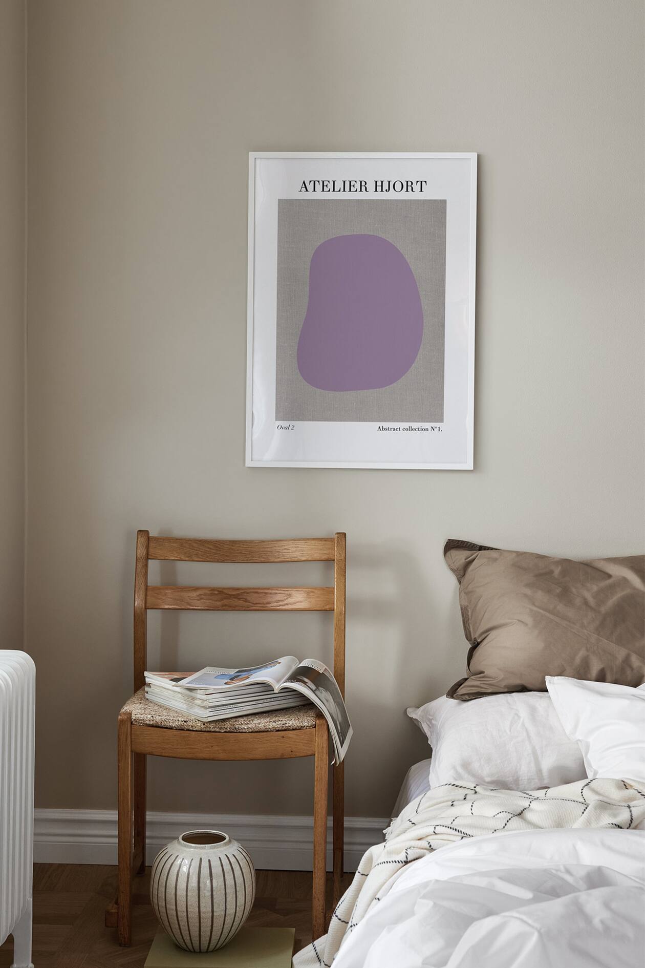 Lilac Oval Poster - Purple/beige/white - HOME | H&M BE