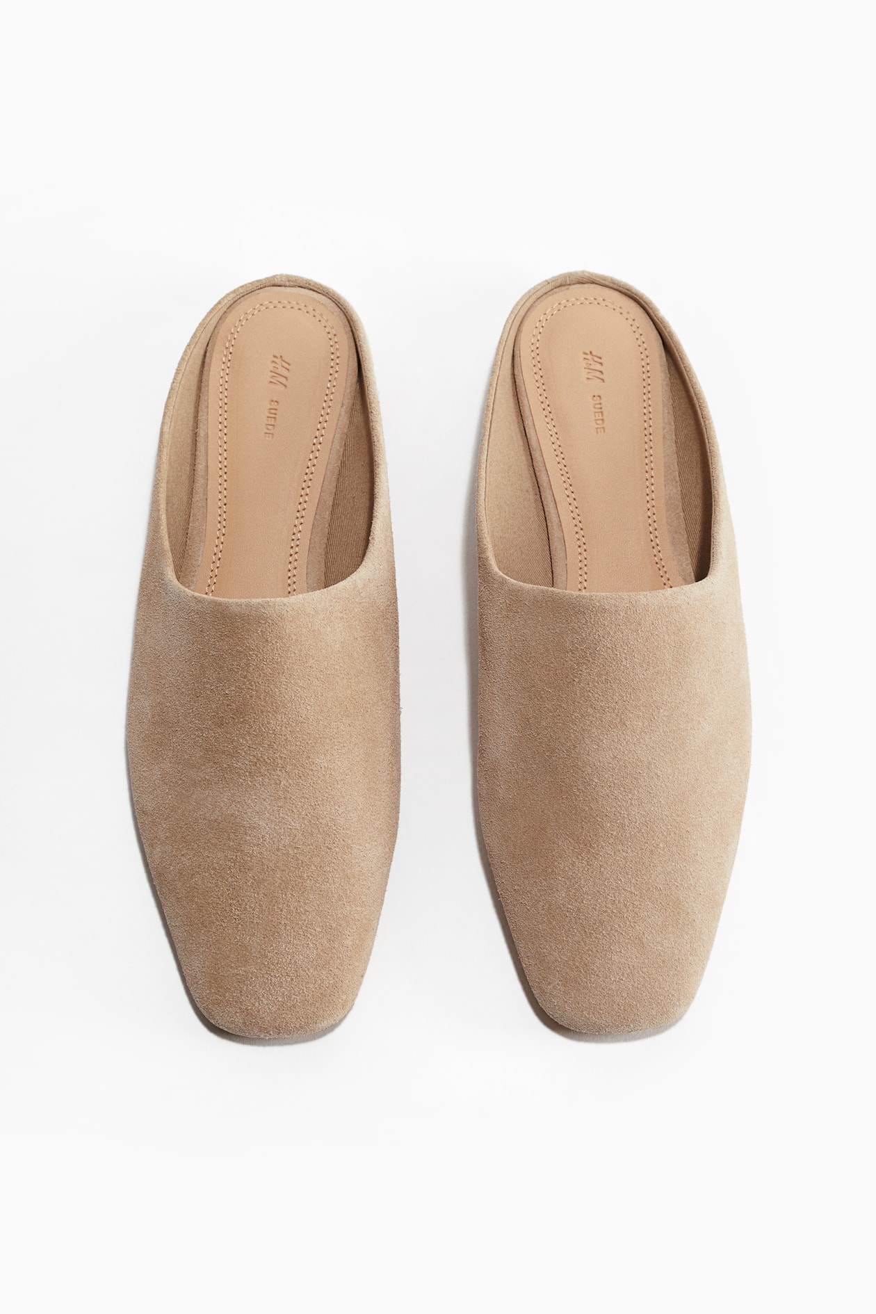 Mules aus Veloursleder - Beige - Ladies | H&M DE