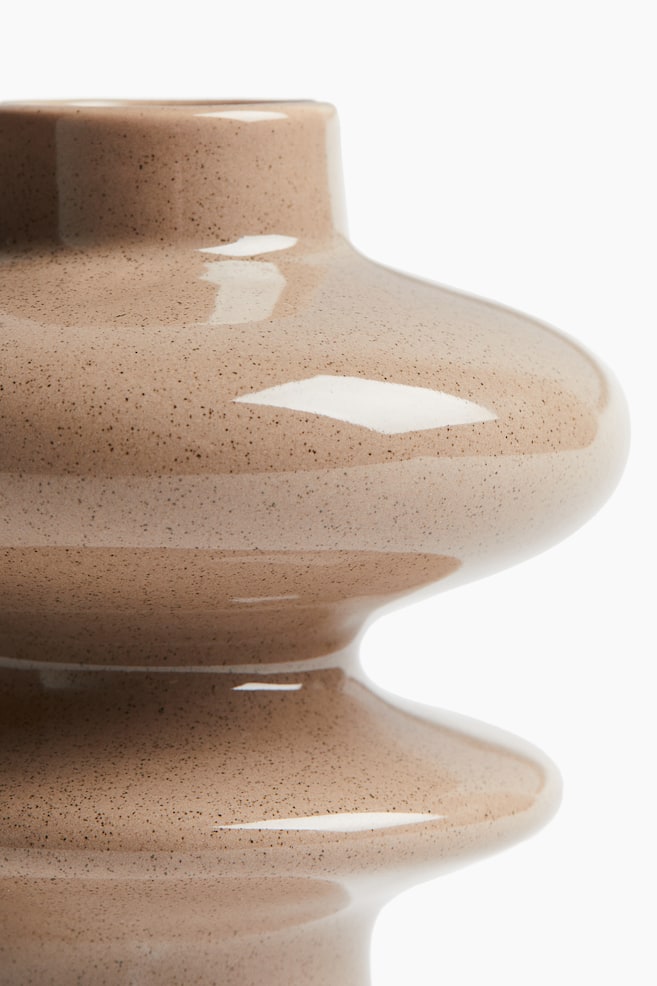 Beige Extra-Small Tiered Stoneware Vase at H&M Home | H&M US