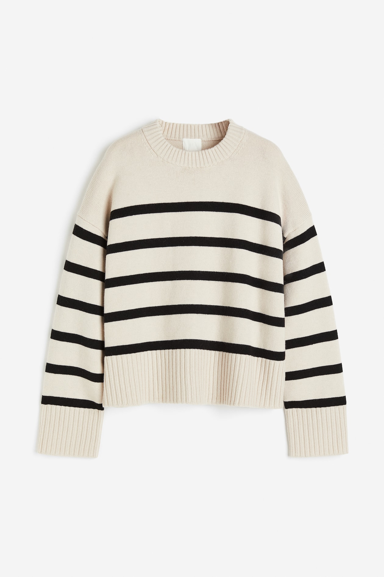 Pullover in Loose Fit - Hellbeige/Gestreift - Ladies | H&M DE