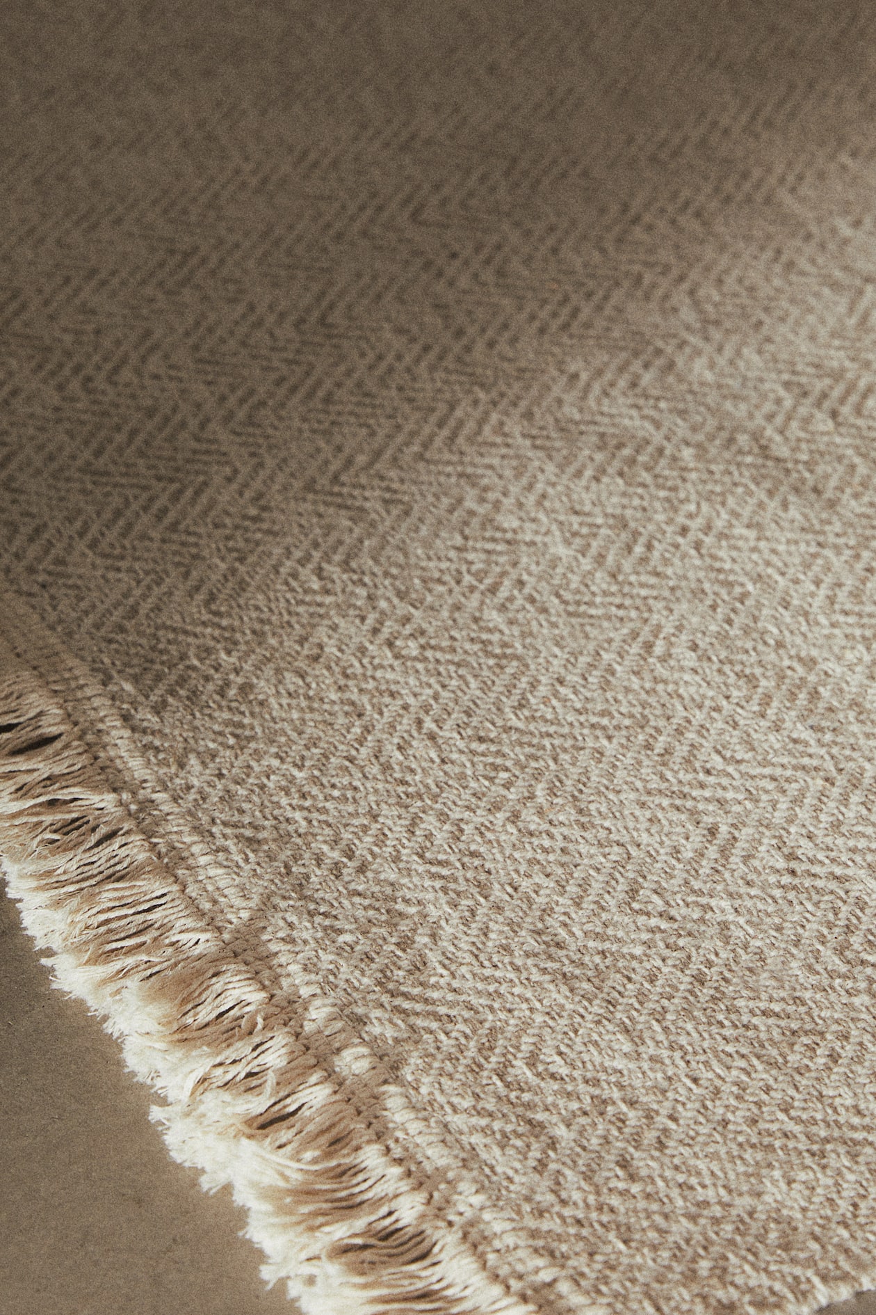 Beige Cotton Runner Rug with Fringe at H&M Home | H&M US