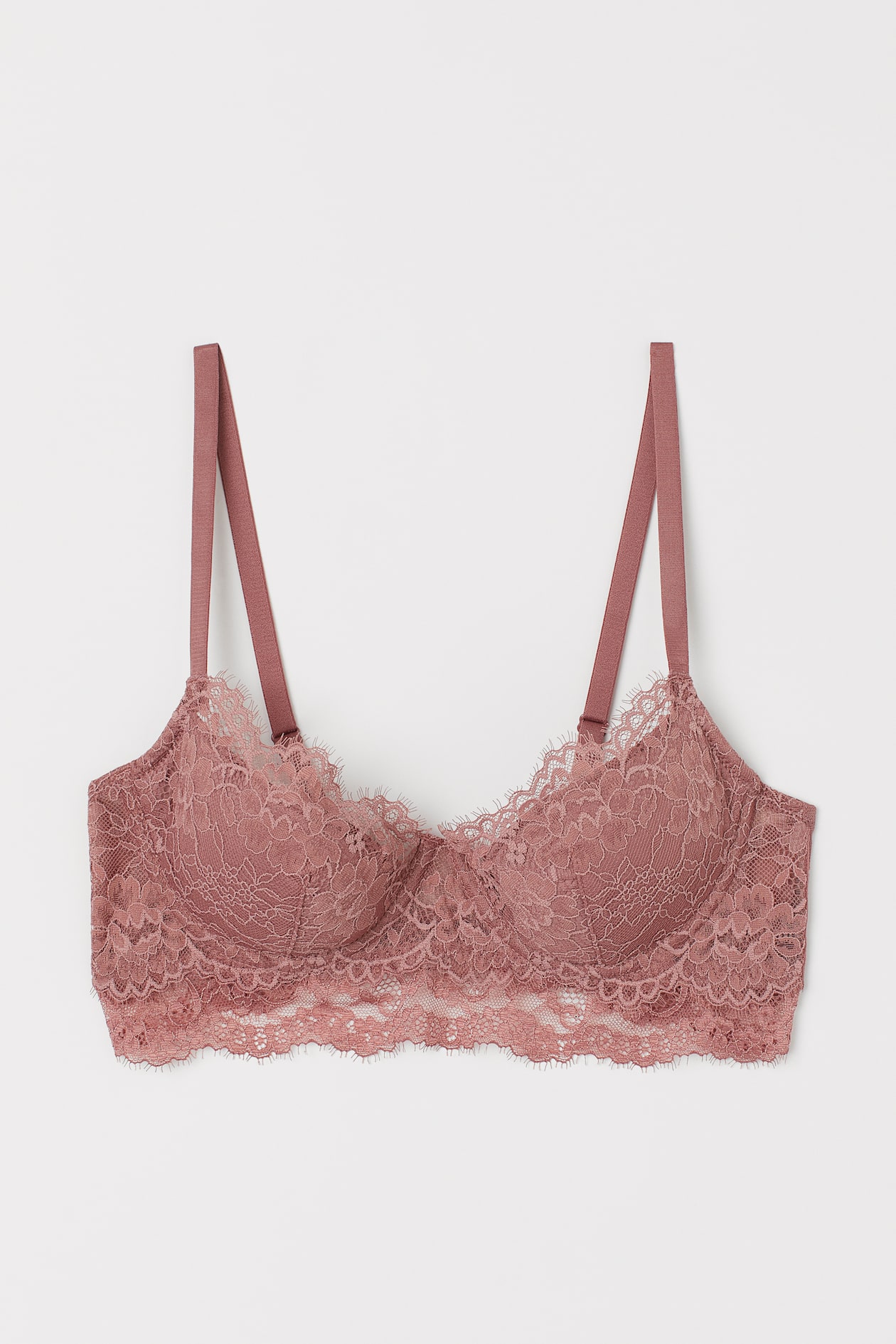 Wattierter Bügel-BH aus Spitze - Altrosa - Ladies | H&M AT