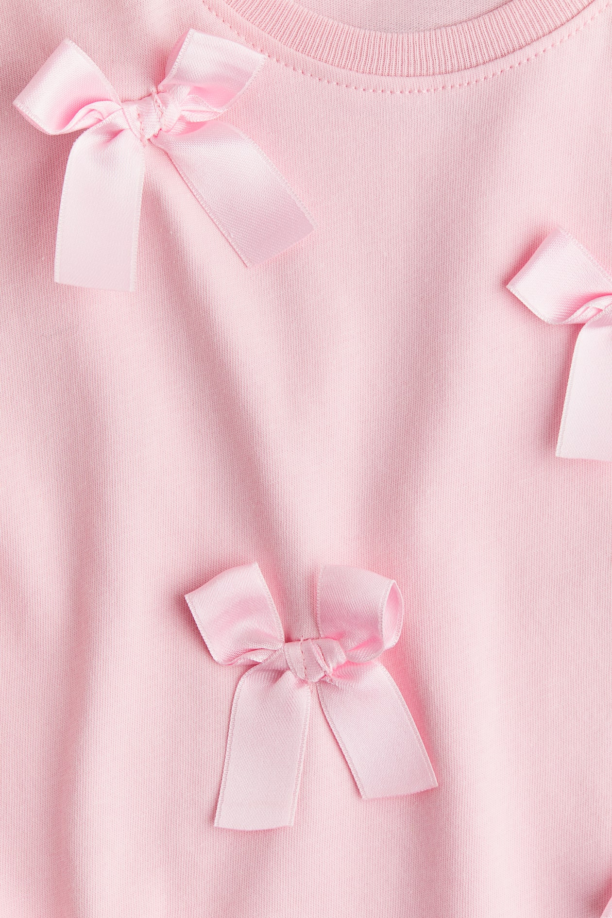 Light pink/Bows Design Detail Tee for kids | H&M AU